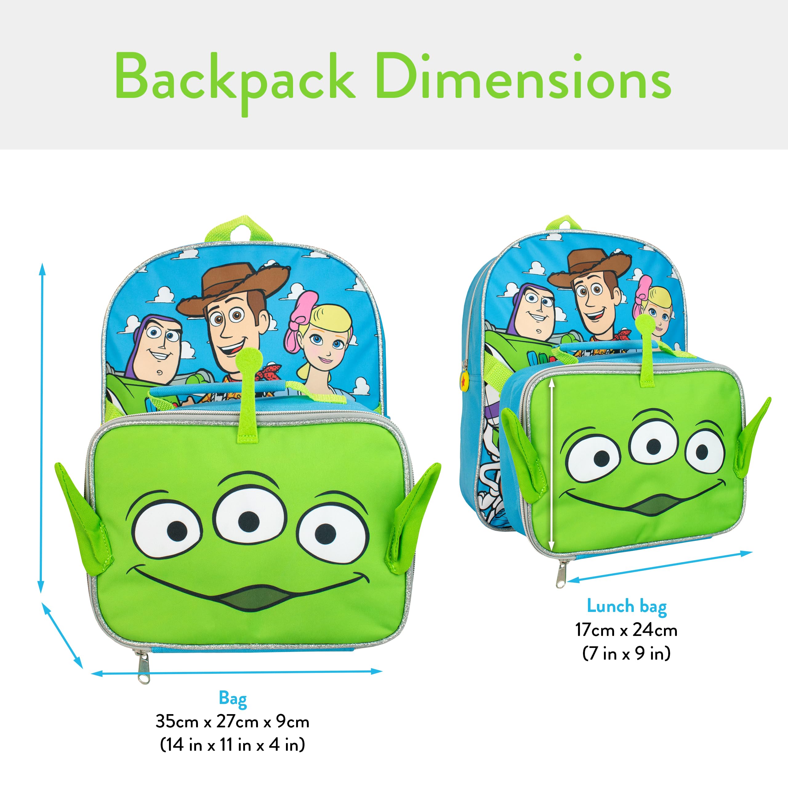 Disney Kids Backpack and Lunchbag Set Toy Story Multicolored