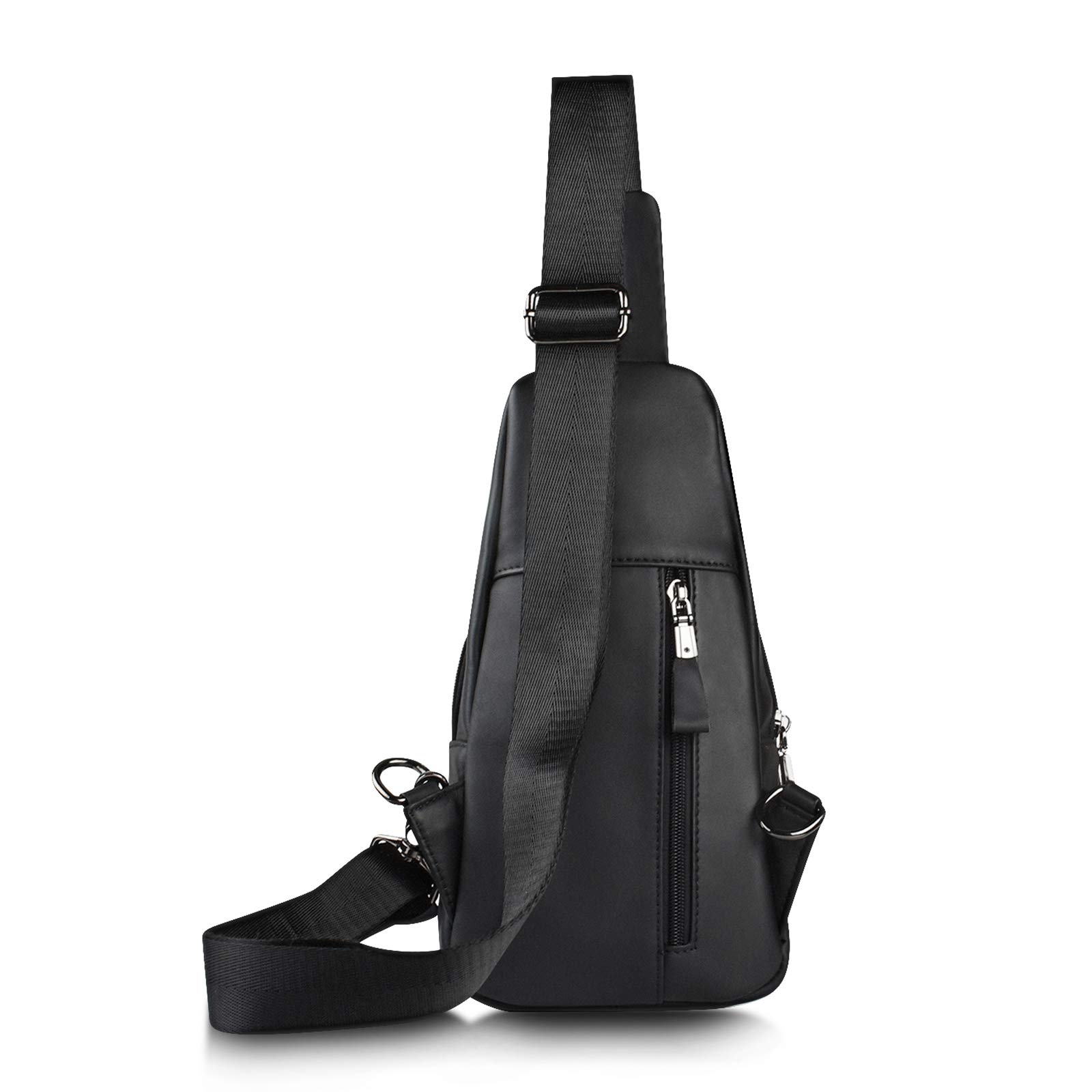 Leather Sling Bag Purse Chest Shoulder Backpack,Crossbody Bags for Men Outdoors