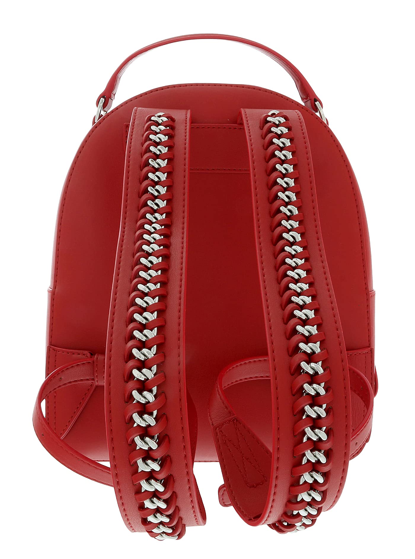 Love Moschino Red Stiched Signature Medium Backpack for womens