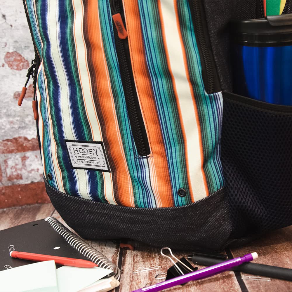HOOEY Unisex Serape Print Rockstar Backpack Blue One Size