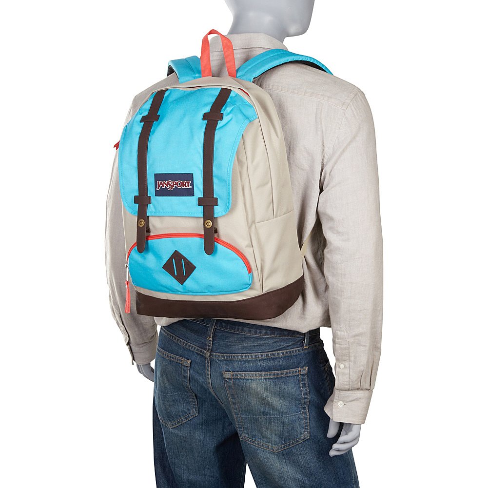 JanSport Cortlandt 15-inch Laptop Backpack - Rugged Vegan Leather Bag, Black