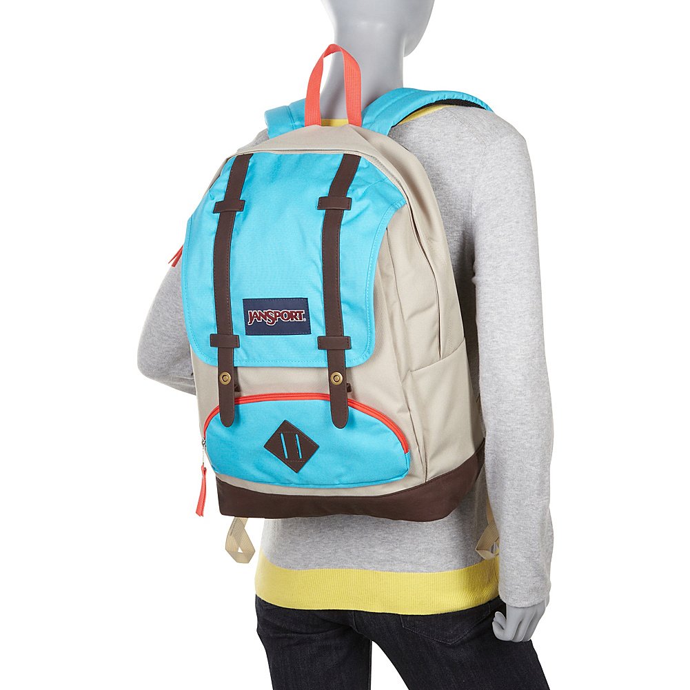 JanSport Cortlandt 15-inch Laptop Backpack - Rugged Vegan Leather Bag, Black
