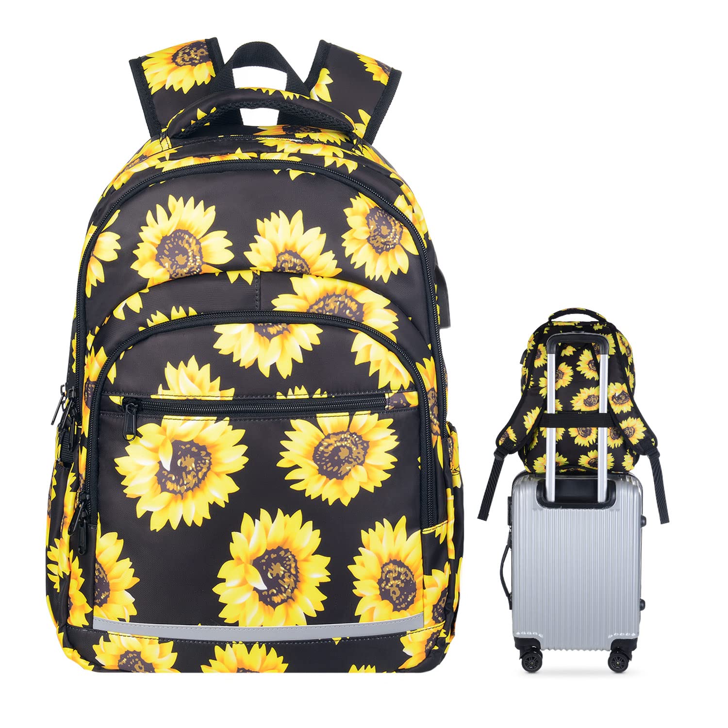 Goodking College School Backpack for Girls Women,Water Resistant Casual Daypack Laptop Backpack