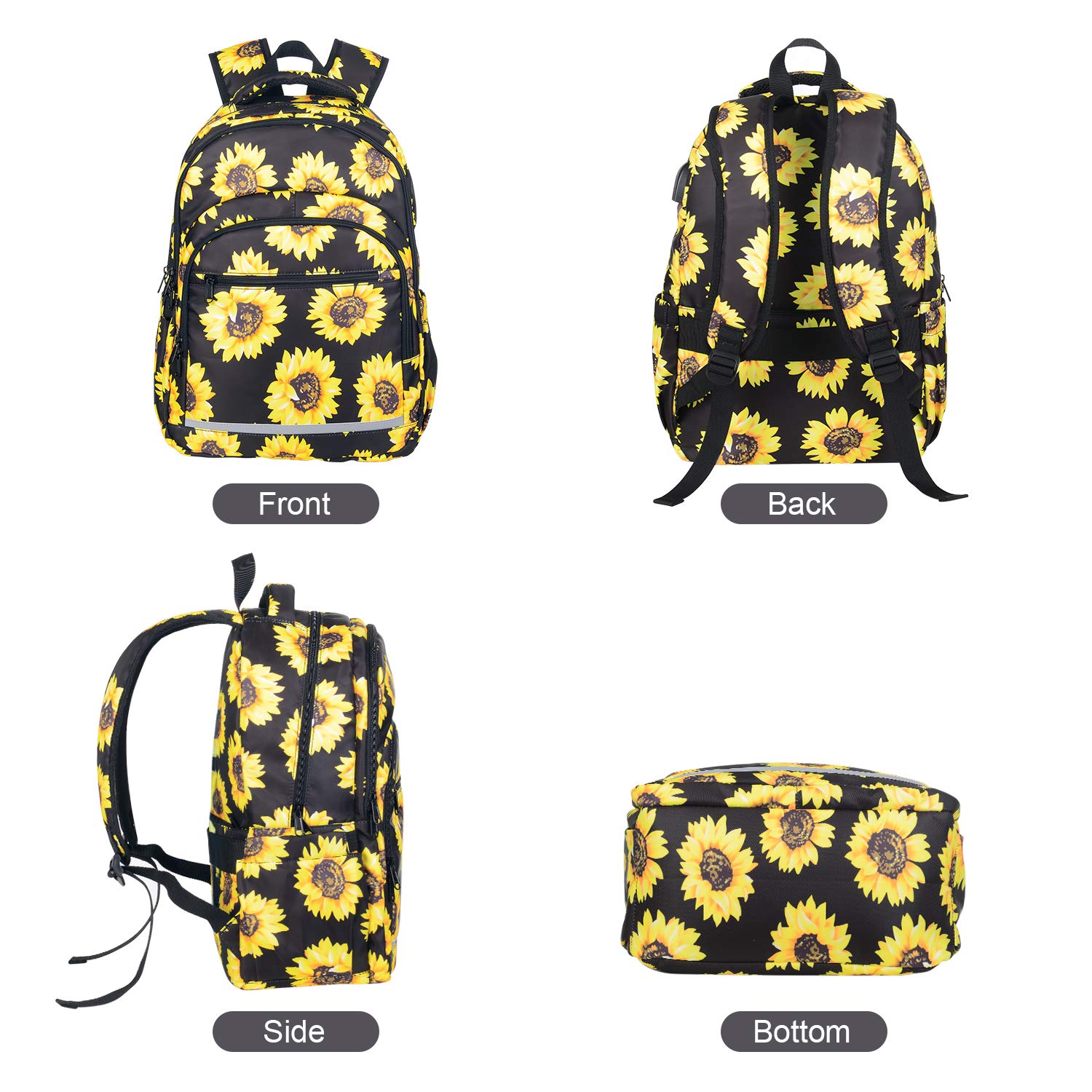 Goodking College School Backpack for Girls Women,Water Resistant Casual Daypack Laptop Backpack