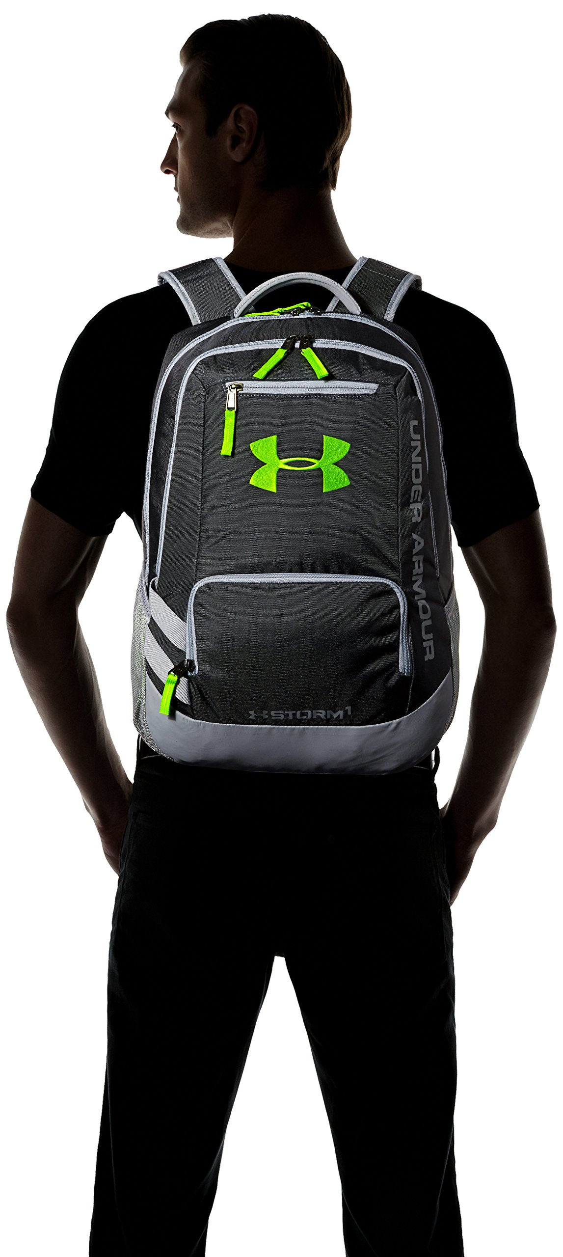 Under Armour Storm Hustle II Backpack, Red (600)/Silver, One Size Fits All