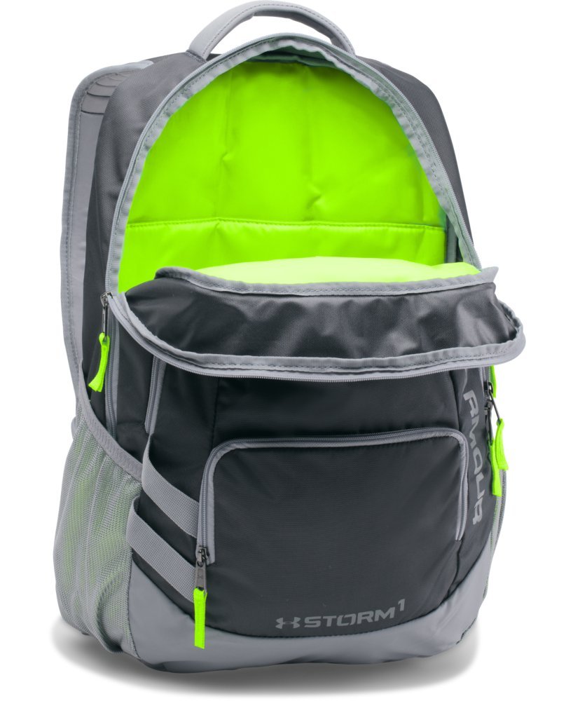 Under Armour Storm Hustle II Backpack, Red (600)/Silver, One Size Fits All