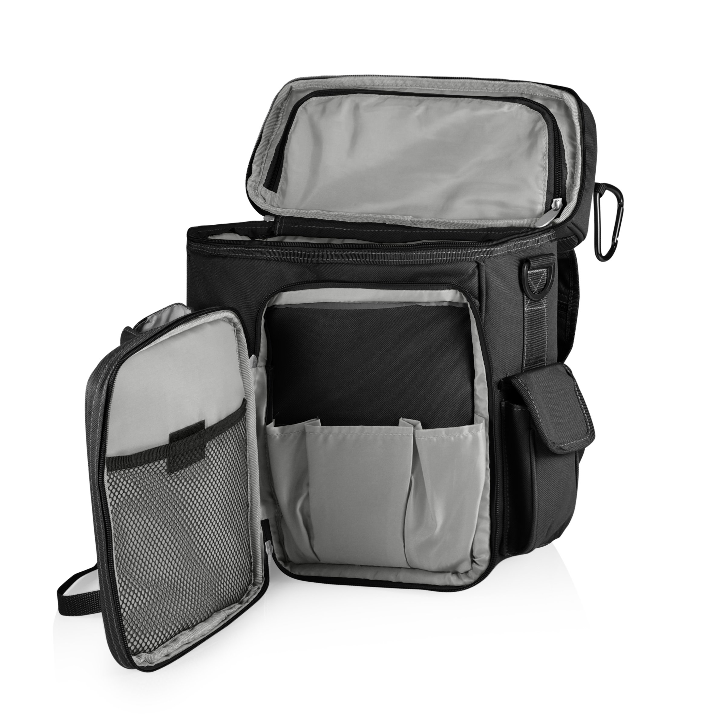ONIVA - a Picnic Time brand Turismo Backpack Cooler With Water Bottle Carrier, Soft Cooler Backpack, Travel Cooler Bag, (Black)