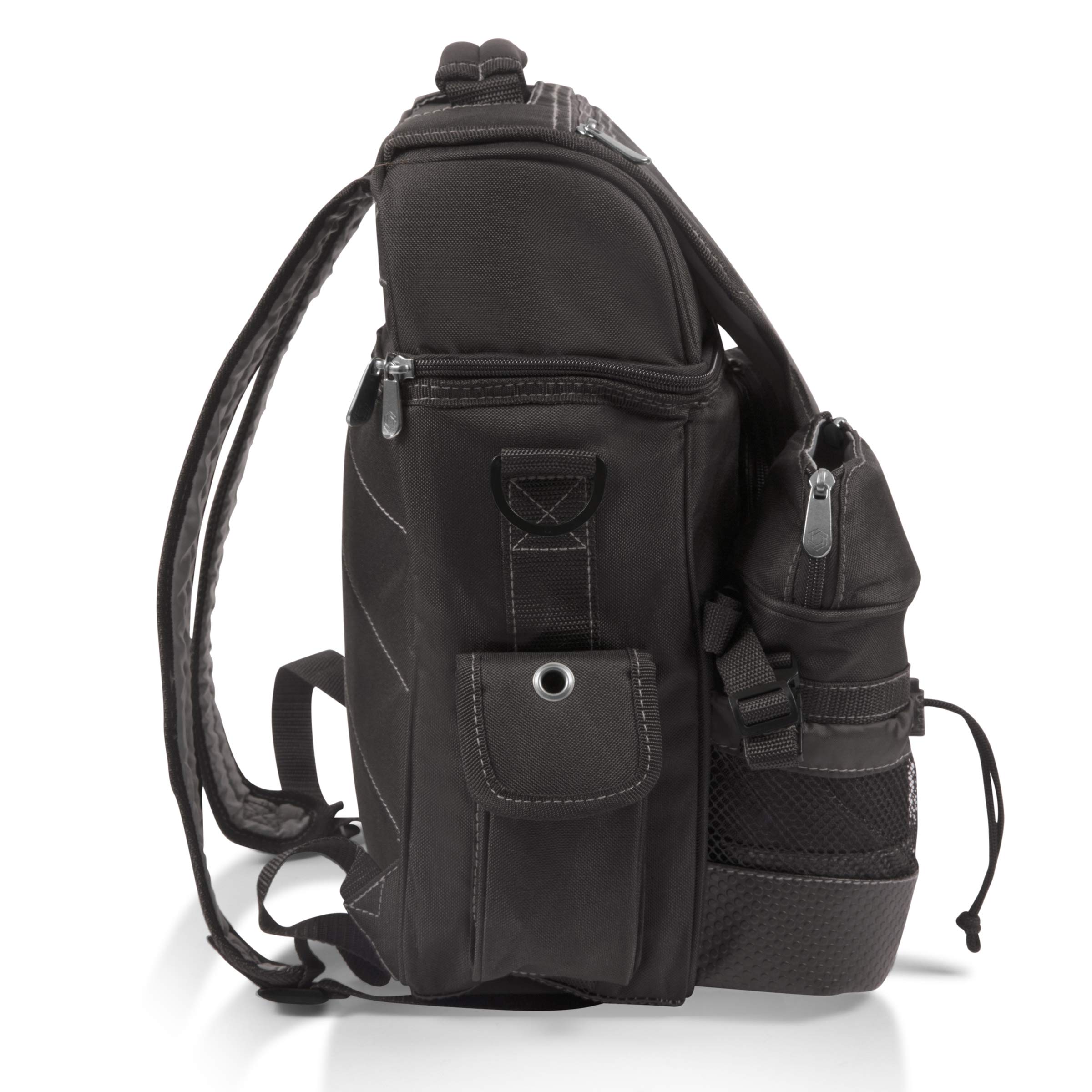 ONIVA - a Picnic Time brand Turismo Backpack Cooler With Water Bottle Carrier, Soft Cooler Backpack, Travel Cooler Bag, (Black)