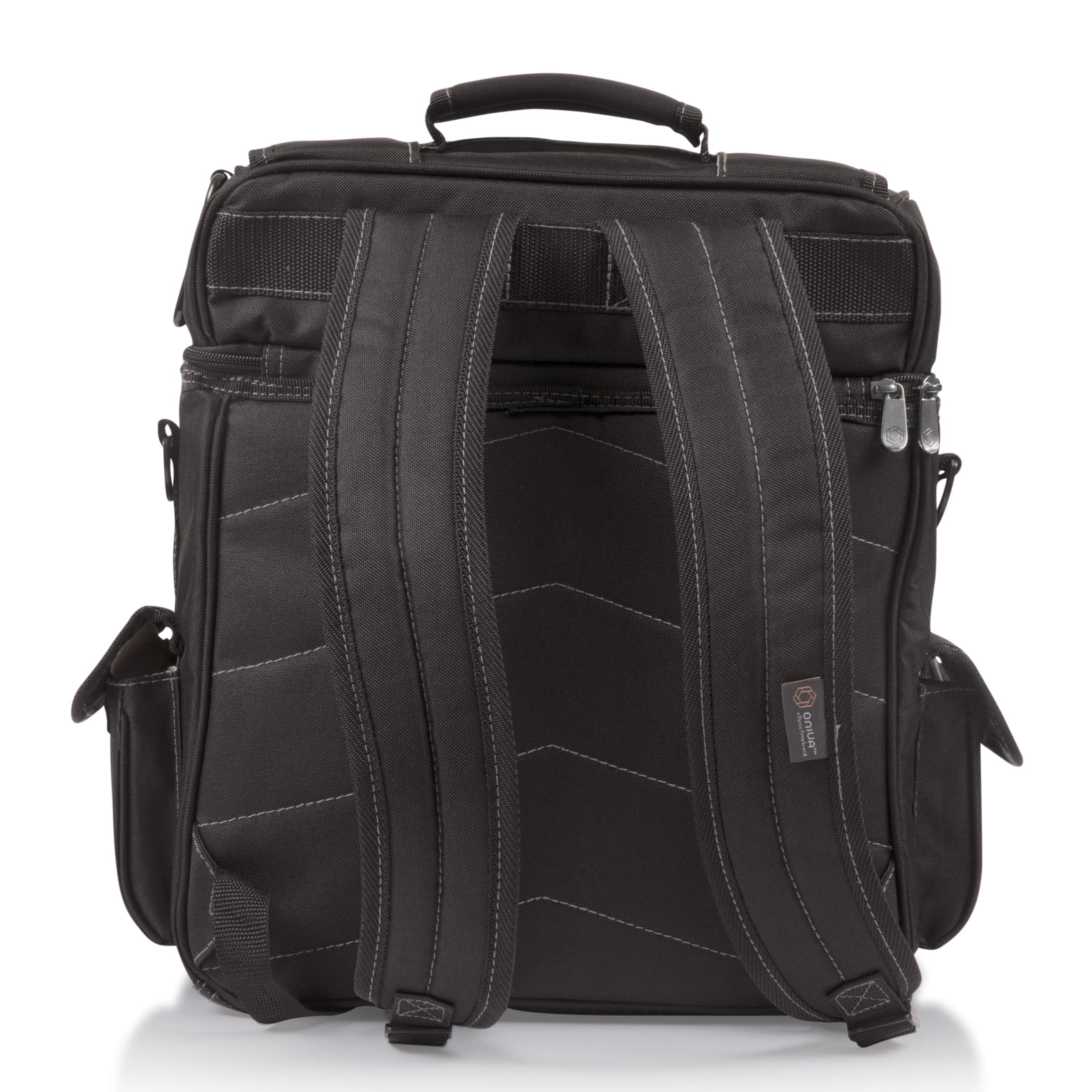 ONIVA - a Picnic Time brand Turismo Backpack Cooler With Water Bottle Carrier, Soft Cooler Backpack, Travel Cooler Bag, (Black)