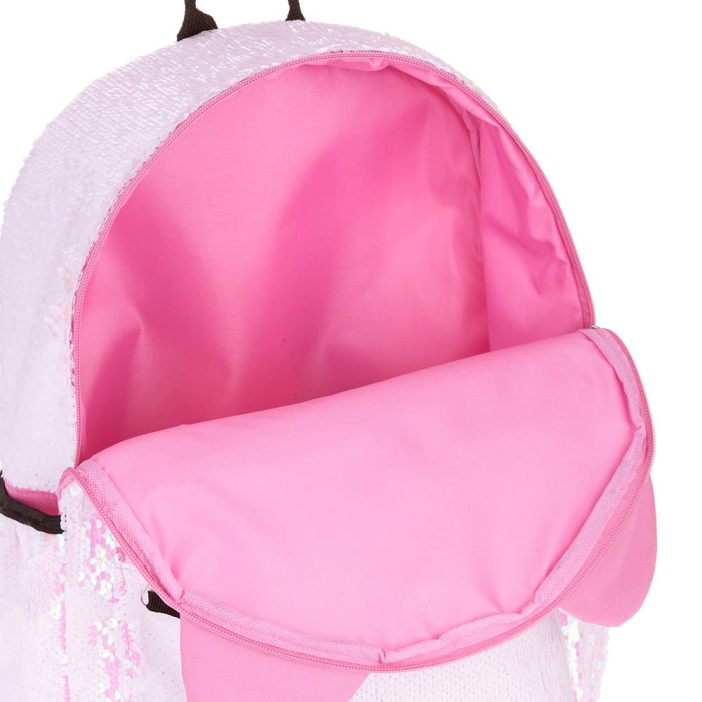 Kitty Cat Sequin Backpack for Girls -- Deluxe Kitten Backpack with 2 Way Sequins, 16 Inch
