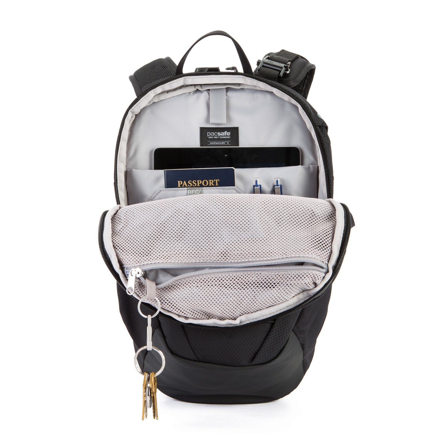 Pacsafe Venturesafe X12 12L Anti-Theft Outdoor Daypack - Fits 11" Laptop, Charcoal Diamond