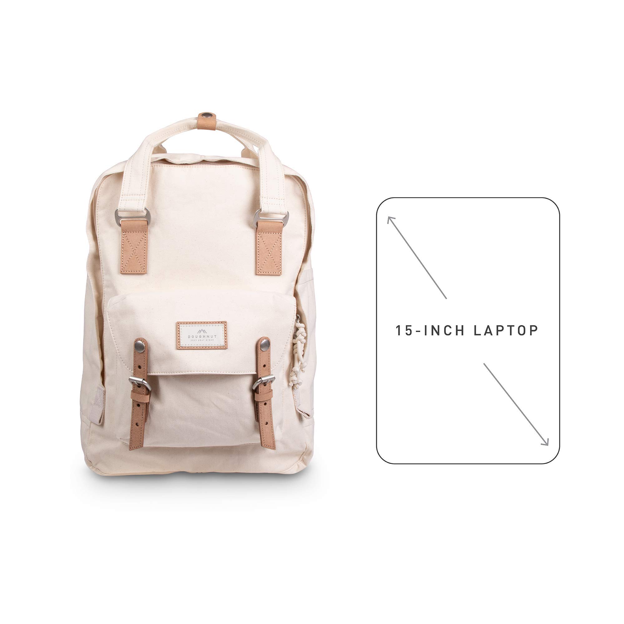 Doughnut Macaroon Organic Cotton Series 18L Travel School Ladies College Girls Lightweight Commuter Casual Daypacks Bag Backpack (Large)