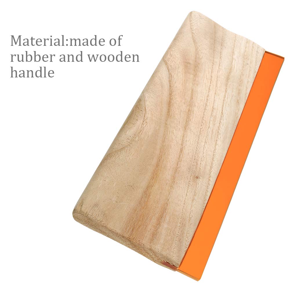 Caydo 3 Pieces 3 Sizes Screen Printing Squeegee, 75 Durometer Wooden Ink Scraper for Screen Printing Fabric, 5.9 Inch, 9.4 Inch and 13.7 Inch