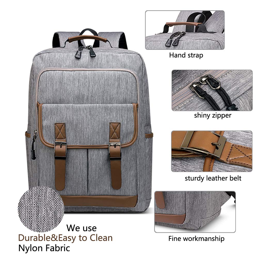 DYJ Vintage Laptop Backpack for Women Men,Business Bag Fashion Casual Daypacks Backpack