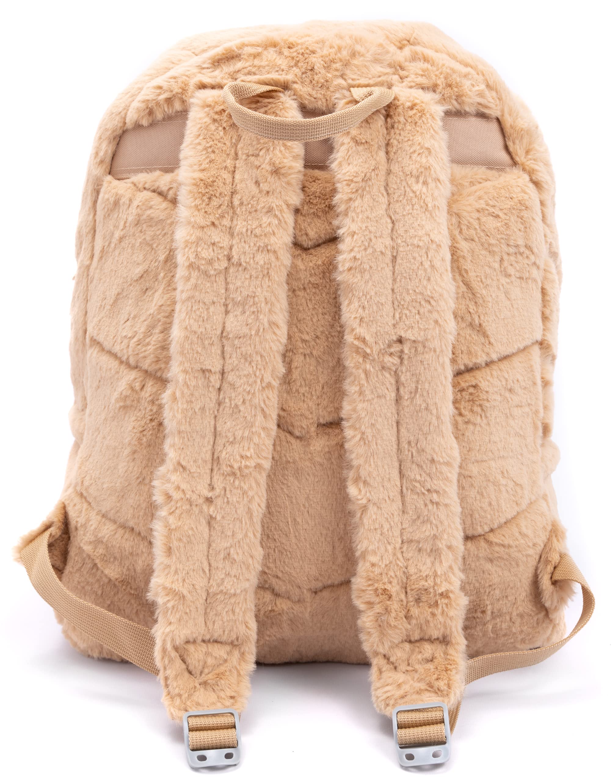 Pusheen Backpack Fur 3D Cat Beige Fluffy Rucksack 16”