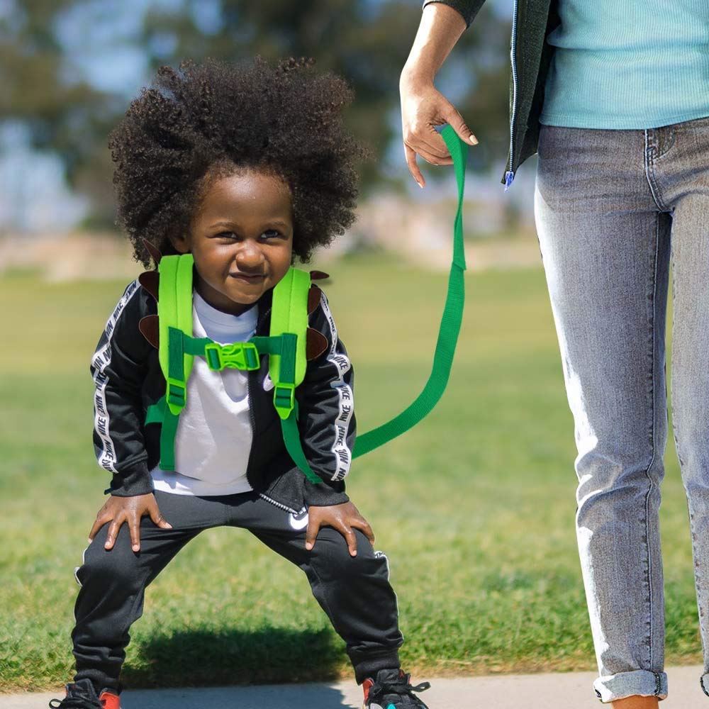 AGSDON Toddler Backpack with Leash, 9.5" Kids Butterfly Safety Leashes Removable Tether bookbag