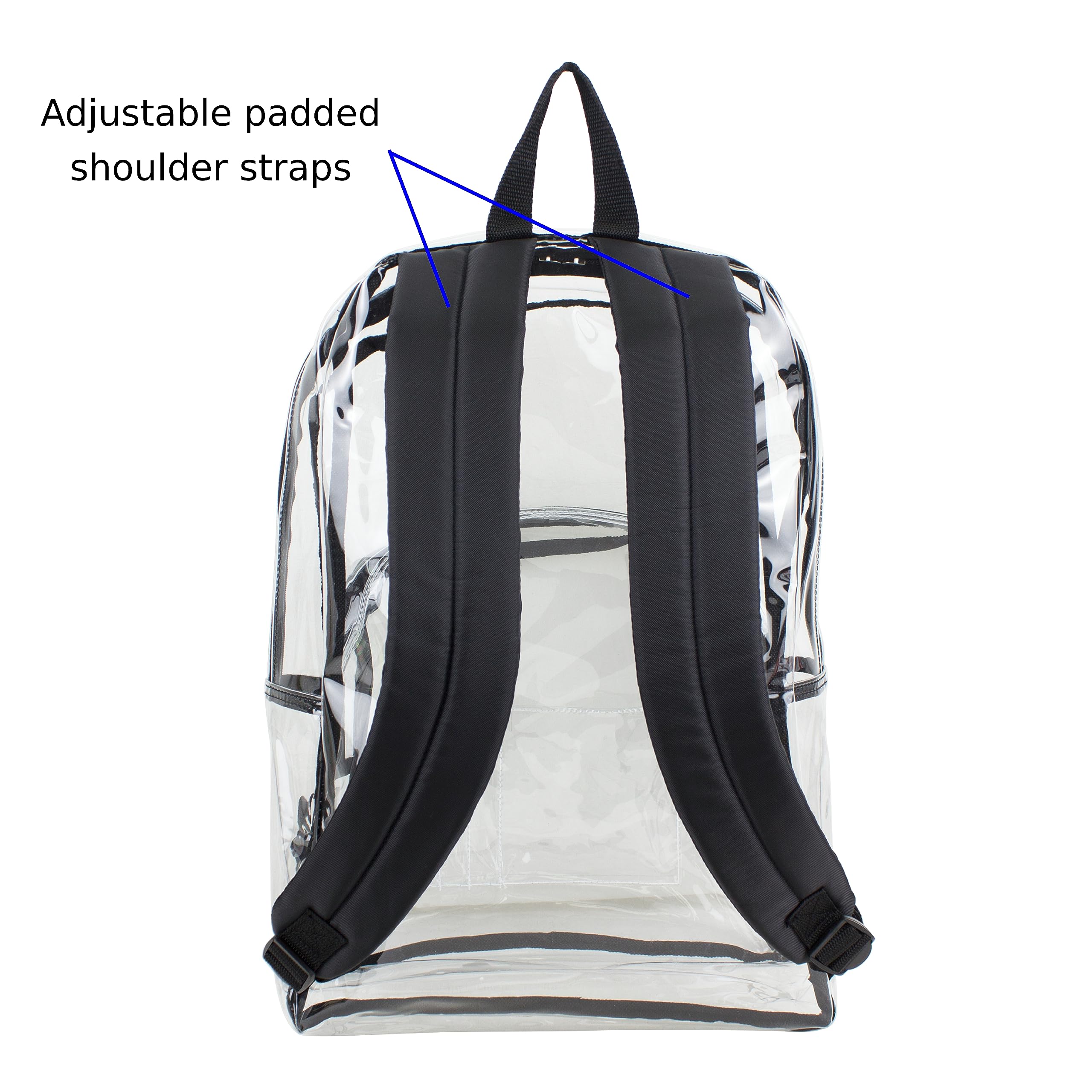 Eastsport Clear Dome Backpack with Adjustable Printed Padded Straps - Gray/Static Dots Print One_Size