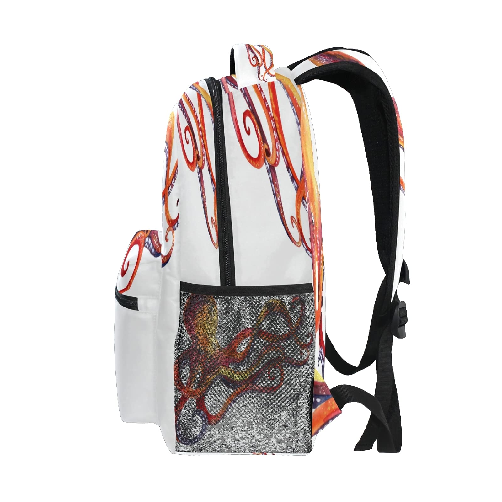 Sea Tentacle Nautical School Backpack for Teen Girls Boys Lightweight Student Backpack Travel Bookbag Laptop Casual Daypack