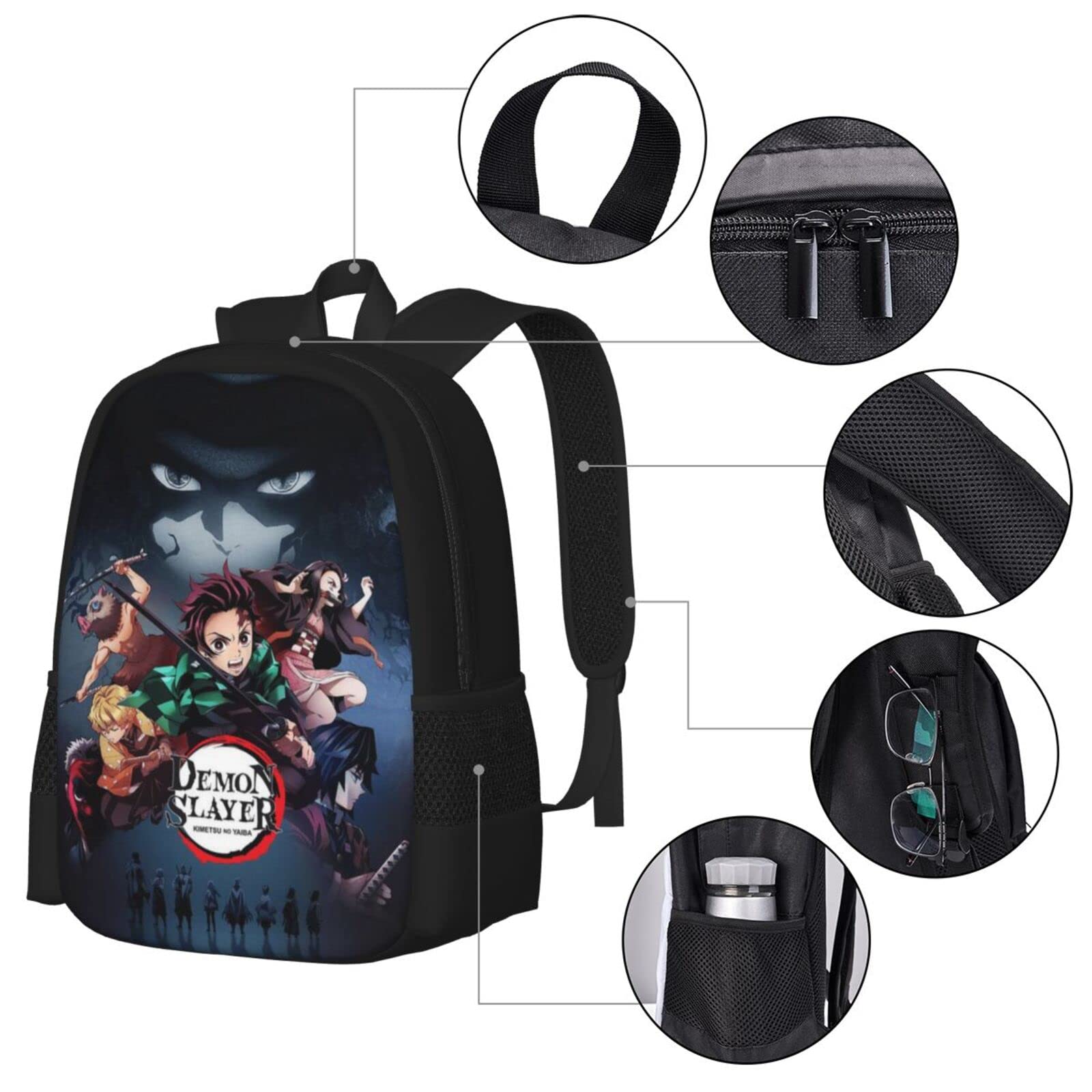 RUIRUIY Anime Backpack Teens Cartoon Backpack Aldult Laptop Backpack Bag Boys And Girls Backpacks, One Size