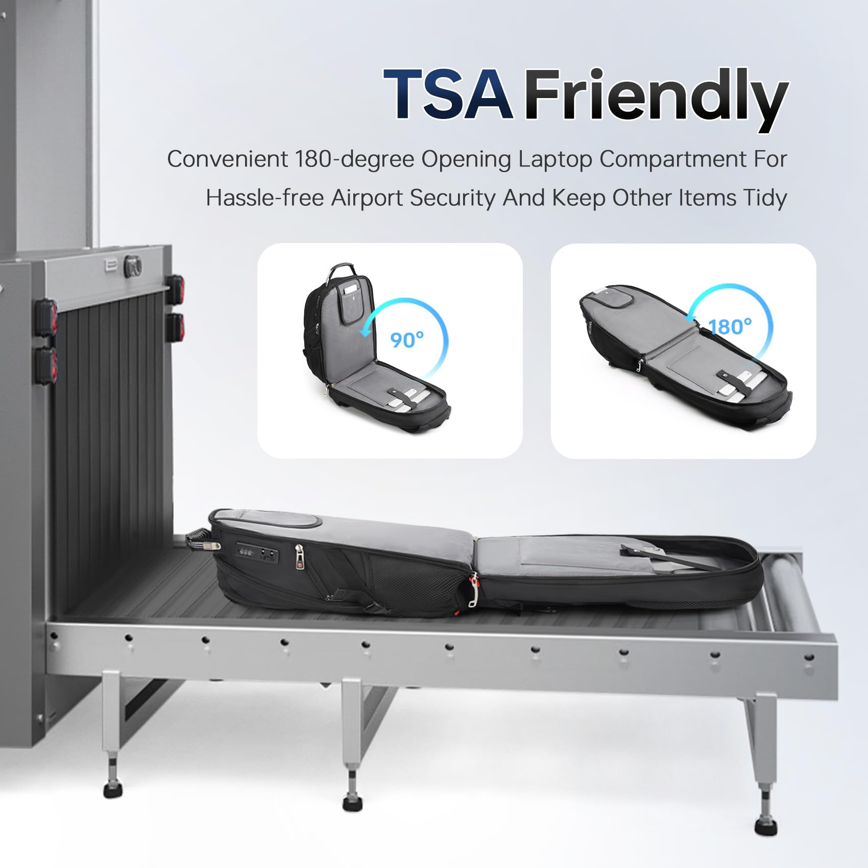 Travel TSA Friendly Laptop Backpack | Anti-Theft Bag with USB Charging Port and Combination Lock, Waterproof - Fits Most 17.3 Inch Laptops and Tablets OAA28015173B