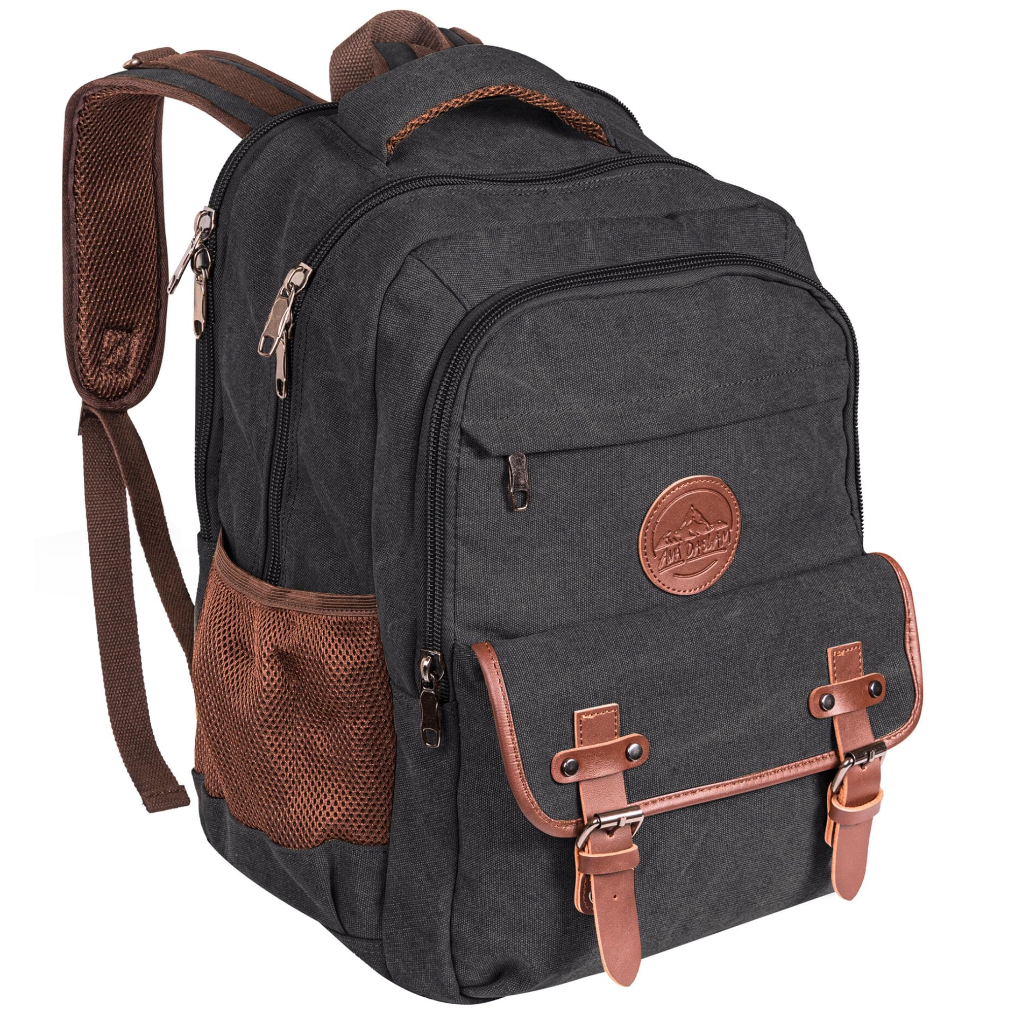 Ama Dablam Canvas Laptop Backpack for School Work & Travel (CarryOn), Cotton w/ 17in Sleeve | Waterproof | Durable (XL, 30 Liter) Lone Pine