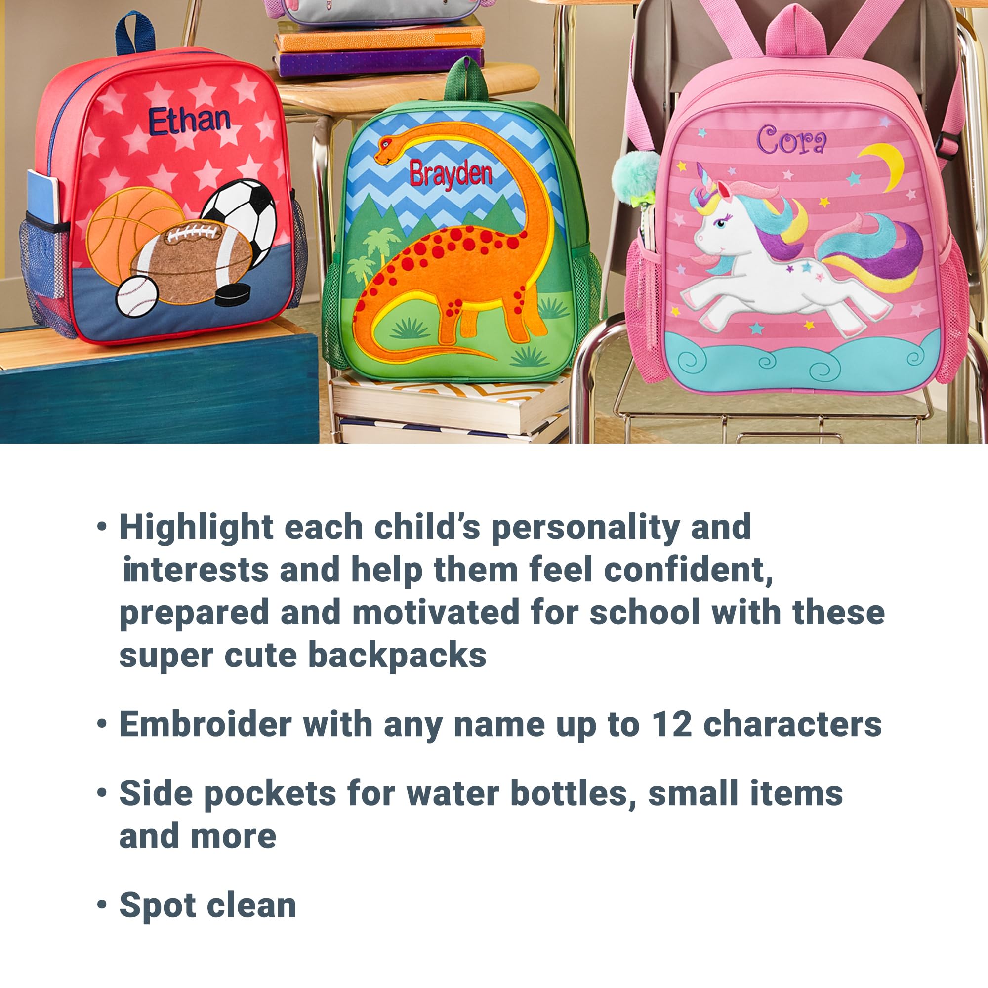 Let's Make Memories Personalized Just For Me Backpack - Back to School - Kid’s Backpack - Tote School Supplies - For School, Sleepovers - Ballerina Design - Customize Name