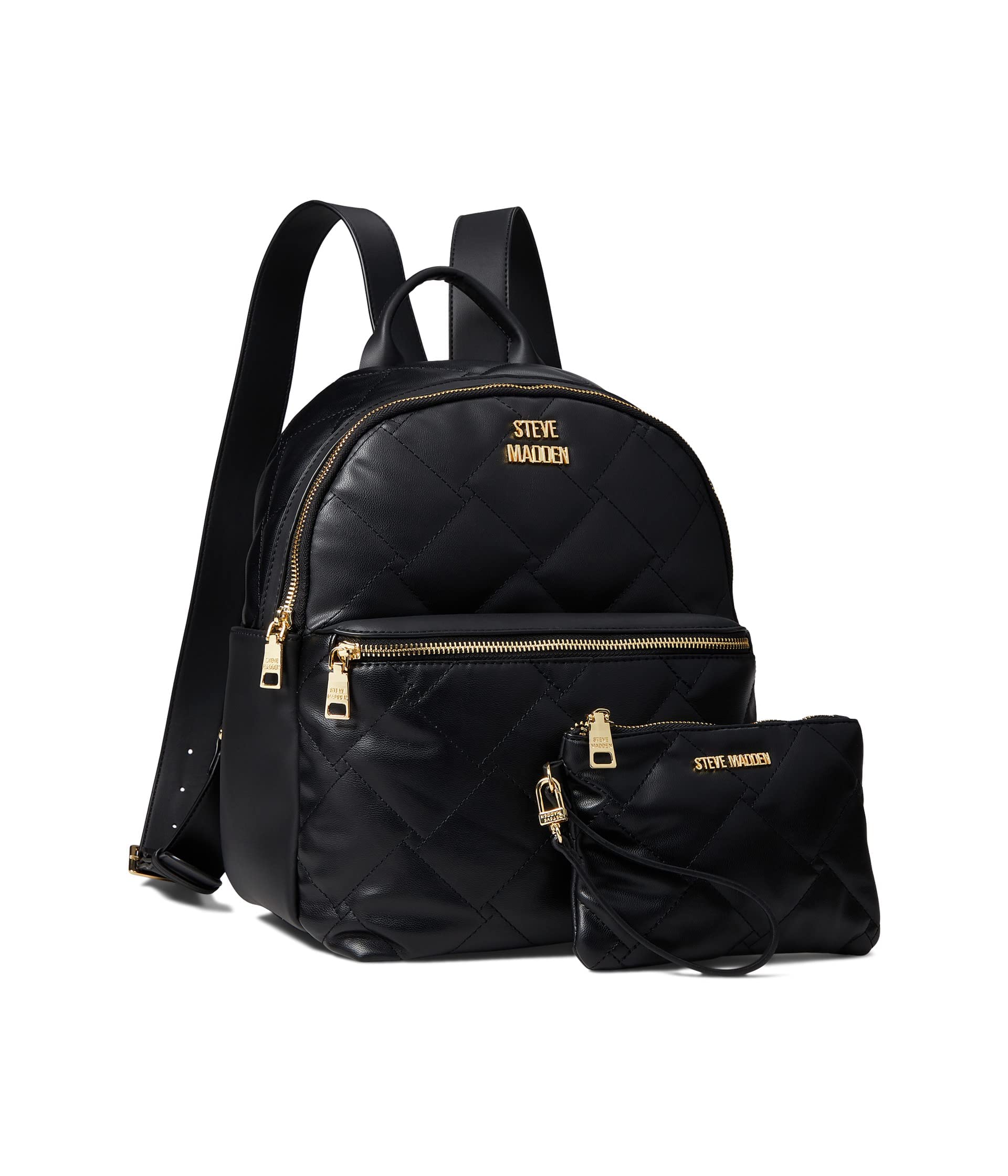 Steve Madden Trapper Quilted Backpack Black One Size