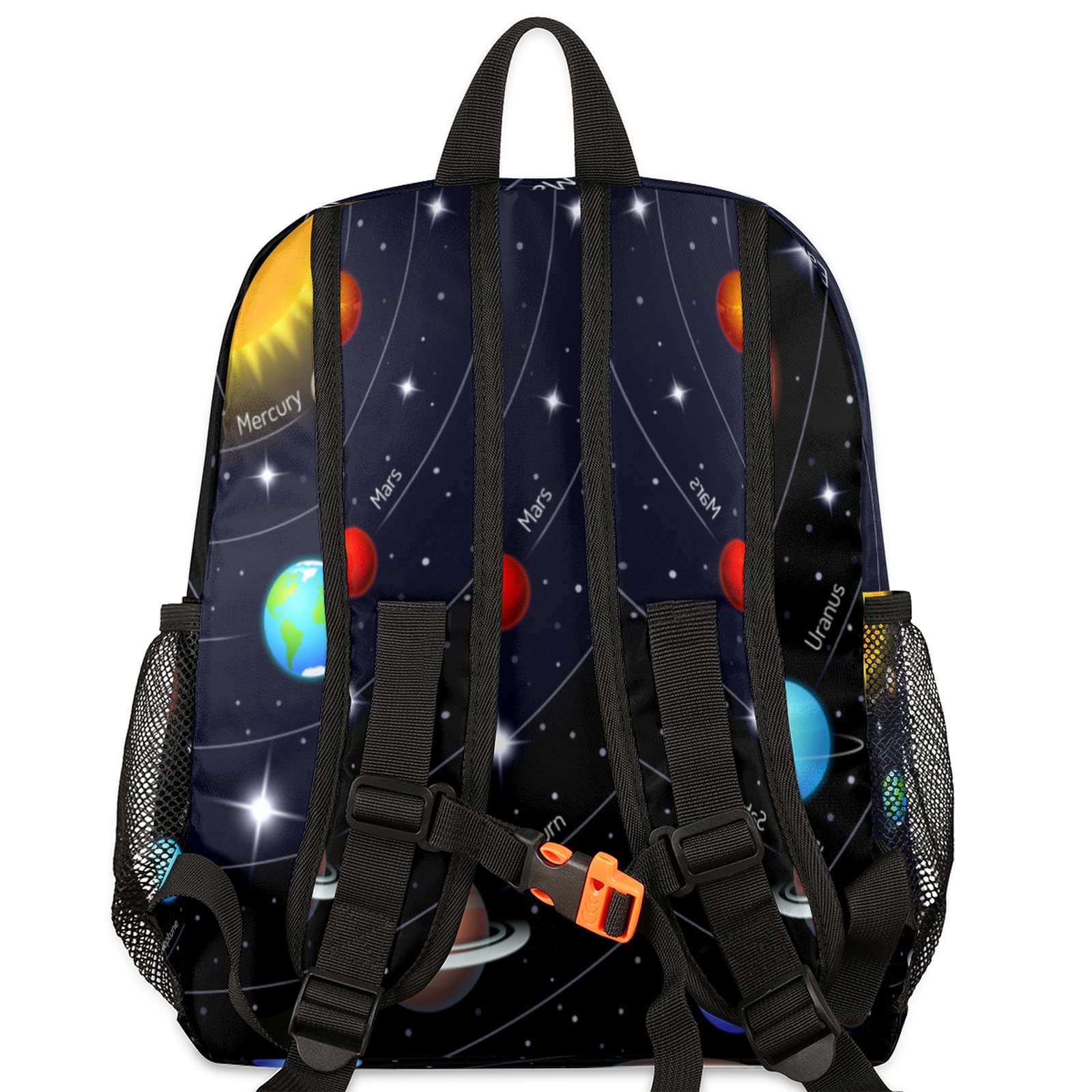 TropicalLife Universe Galaxy Solar System Kids Backpack 10*4*12 Inches School Bag Book Bag with Multiple Pockets for Boys Girl Children