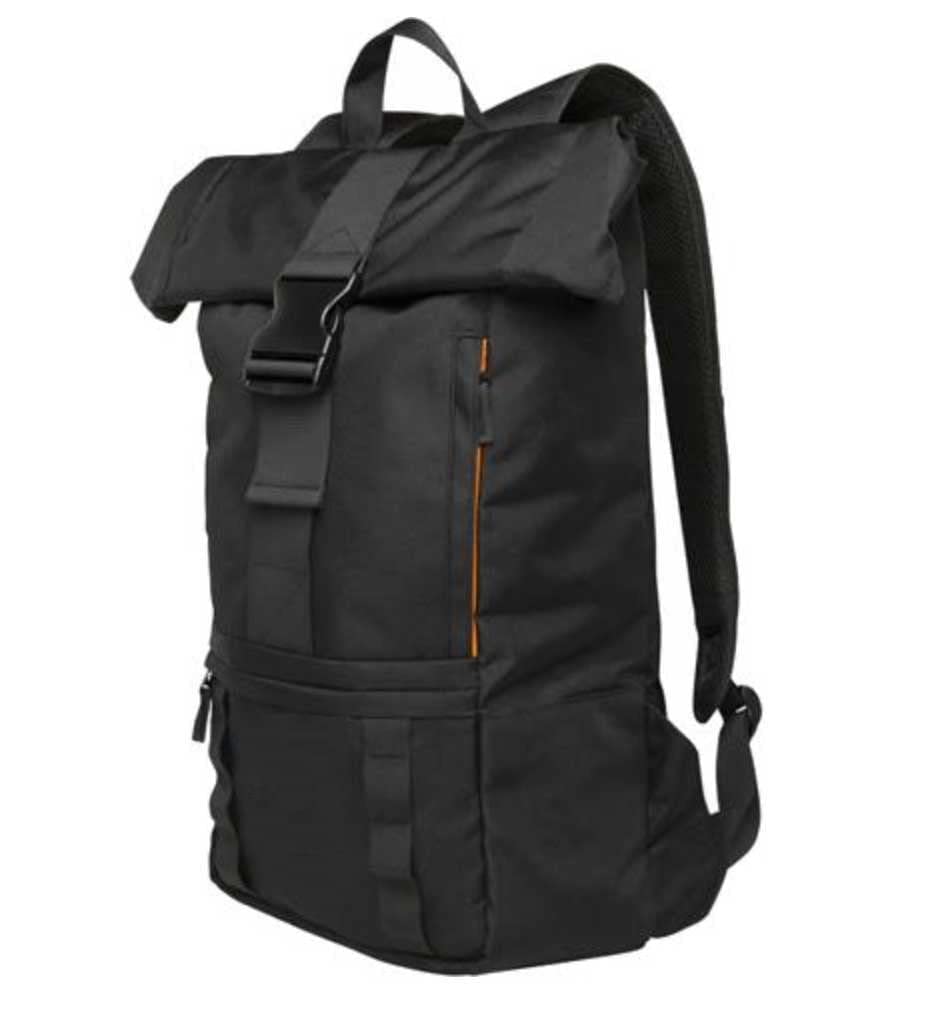 Voyager Backpack, Laptop Daypack, Water-Resistant 600D Polyester #SP4111 (Black)