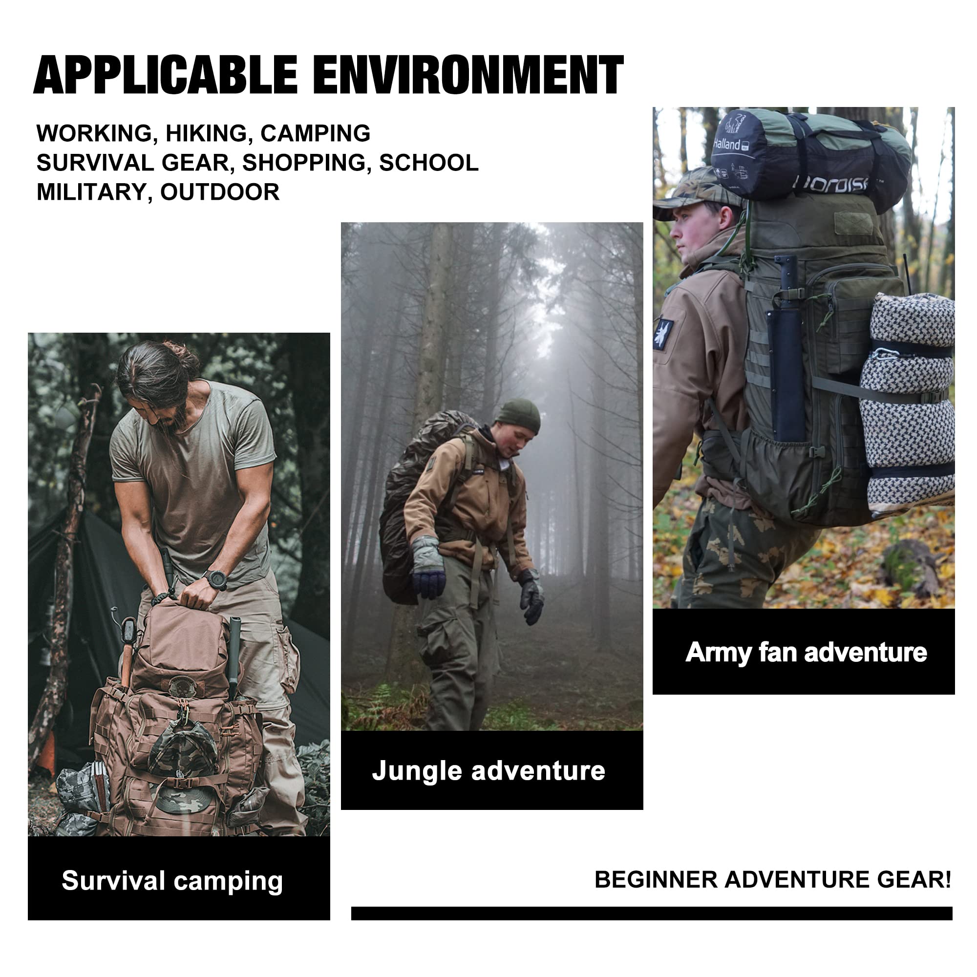 Mardingtop 28L Military Backpack, Tactical Backpack Molle Men Camping Hiking Traveling Motorcycle Backpacks for Unisex