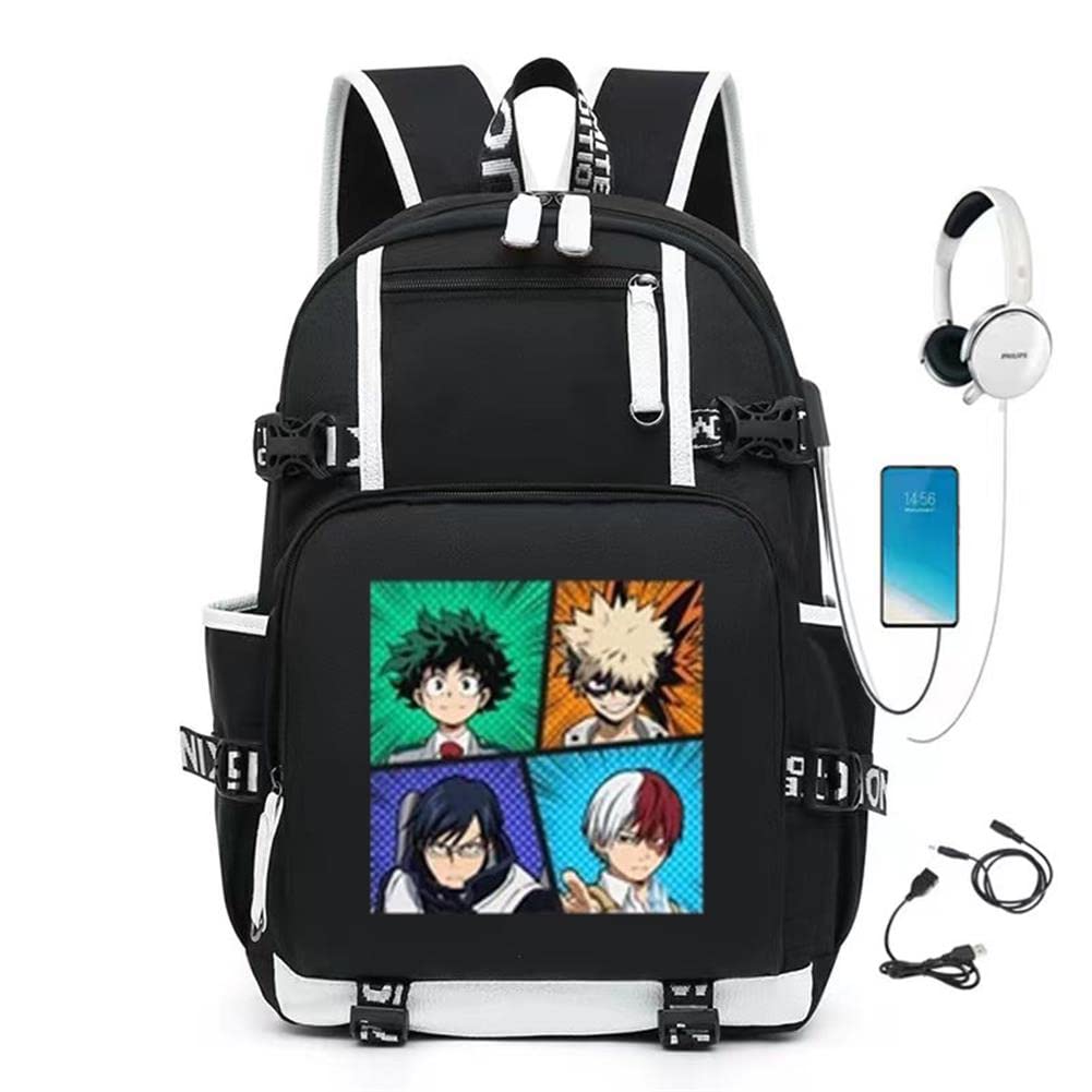 Mxcostume My Hero Academia Backpack Anime Cartoon Pattern Large Capacity Bookbag (Style-1)