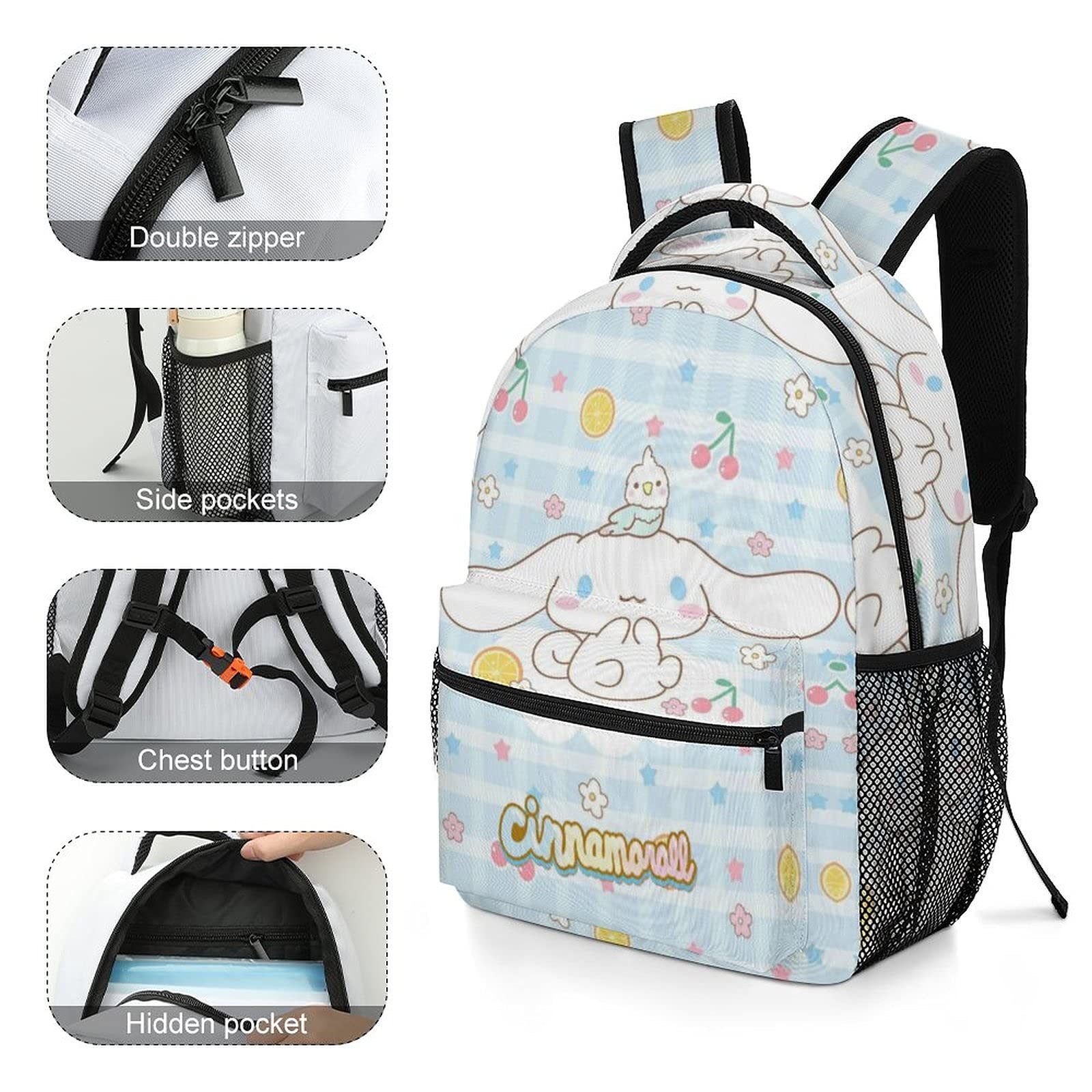 Cinn-amo-roll backpack packsack comfortable book bag suitable for men womenâhiking camping picnic