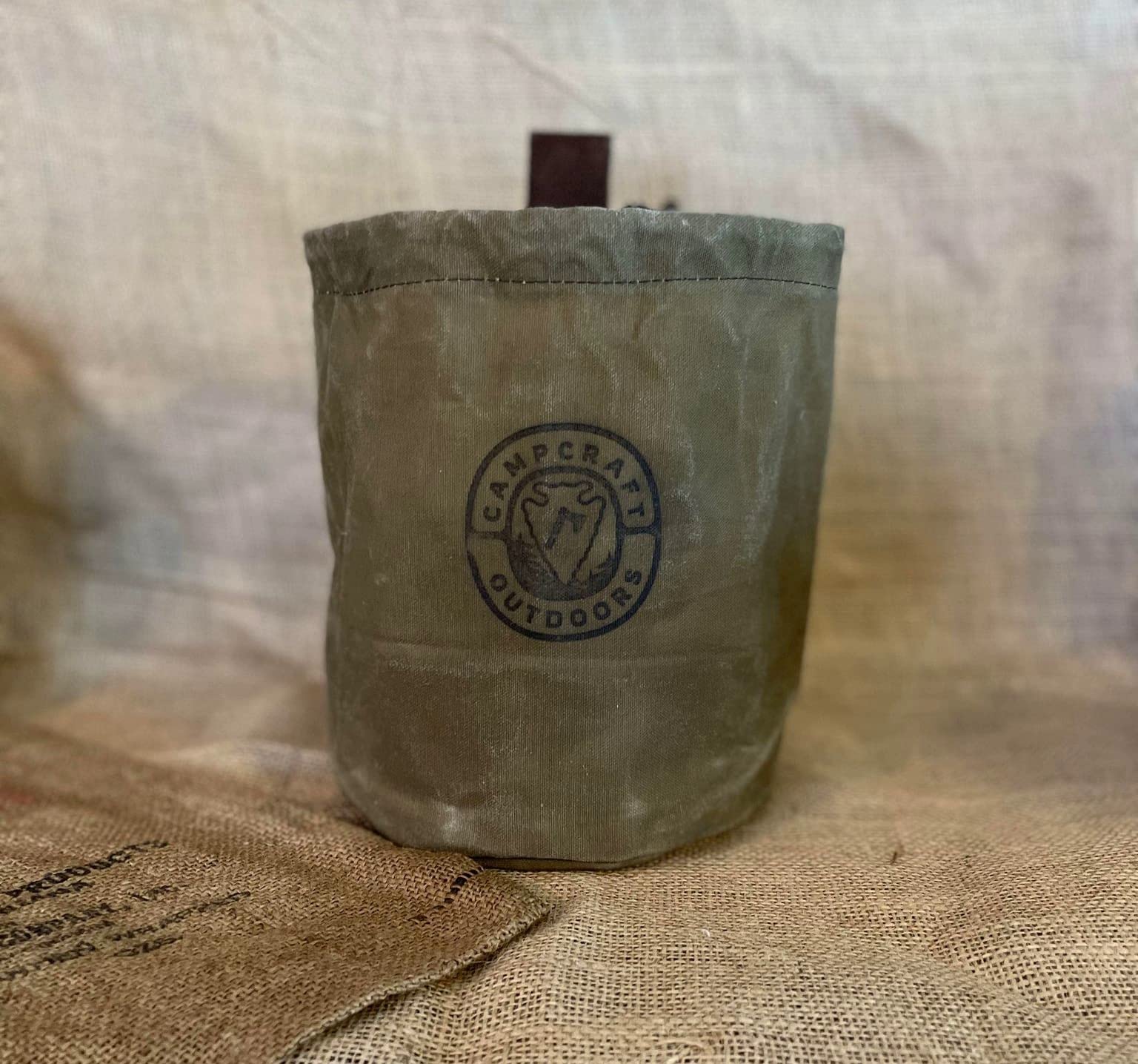 4QT Bushcraft Cookware Bag | Waxed Canvas Bush Pot Bag | Camp Kettle Bag | Outdoor Cooking Kit | Coffee Pot Bag | Foragers Belt Bag (2QT Bushpot Bag)