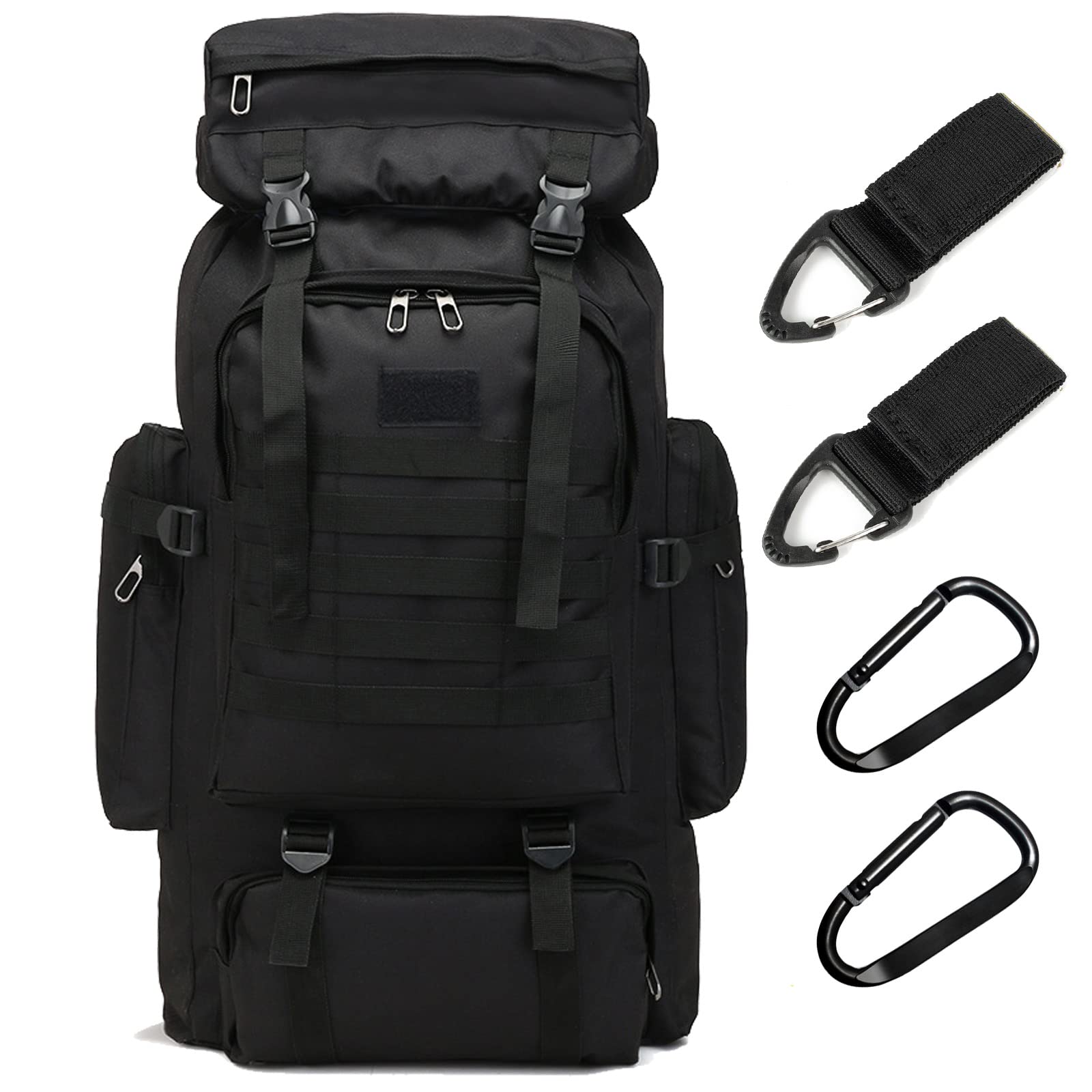 70L Waterproof Hiking Daypack Large Hiking Backpack, Hunting Camping Rucksack Backpack for Men Outdoor Sports Backpack (Desert color(Pocket))