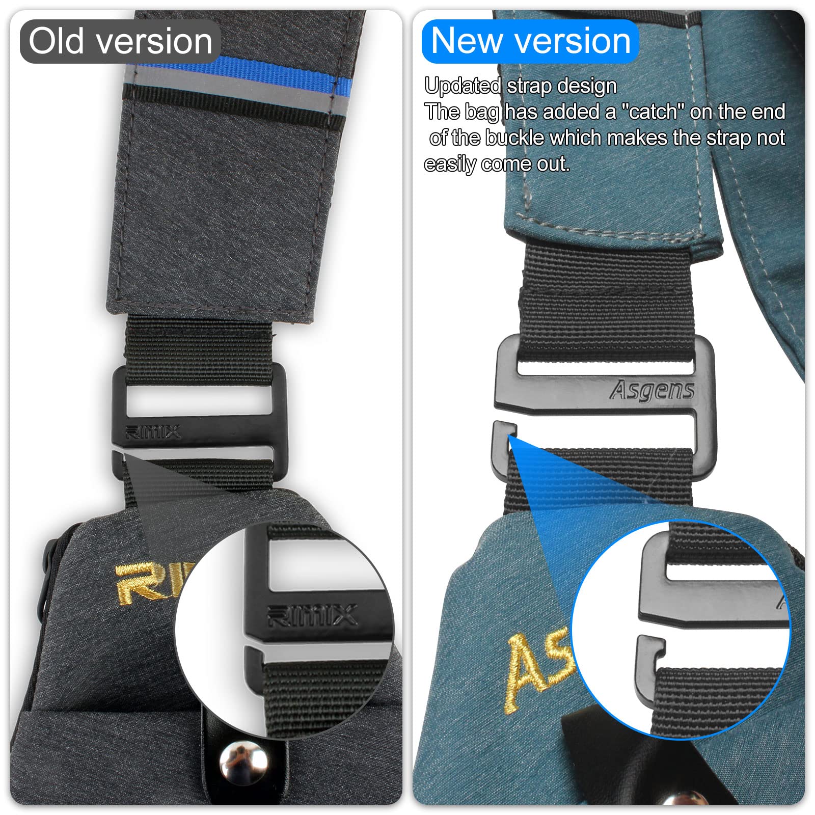 Asgens Multi-Purpose Anti-Thief Hidden Security Bag Underarm Shoulder Armpit Messenger Bag Sports Leisure Chest Bag Portable Backpack for Phone Money Passport Tactical Bag (Black/for Right Hand)