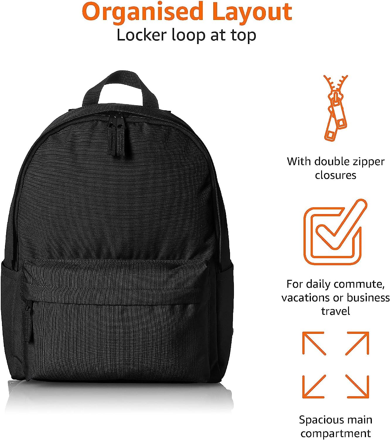 Amazon Basics Classic School Backpack - Royal Blue