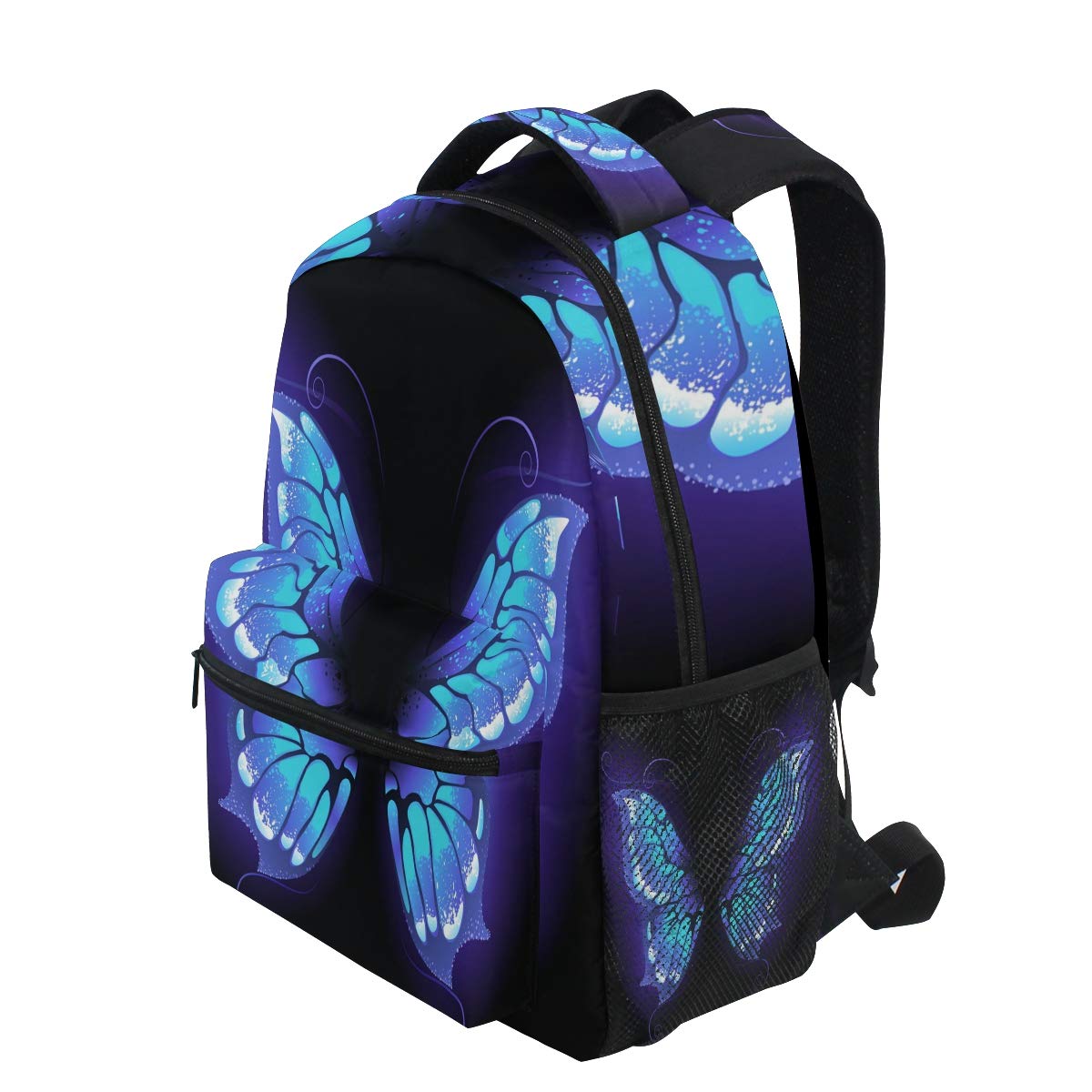 ALAZA Purple Butterfly Wing Backpack Daypack College School Travel Shoulder Bag