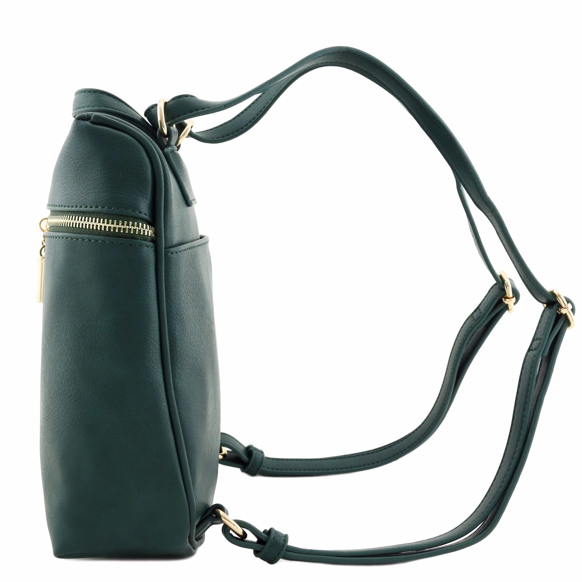 Small Versatile Fashion Crossbody Backpack (Hunter Green)
