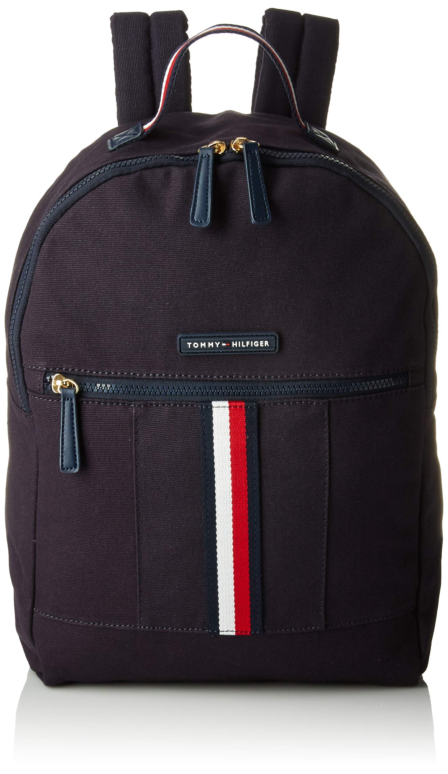 Tommy Hilfiger unisex adults for Women Th Flag Canvas Backpack, Tommy Navy, One Size US