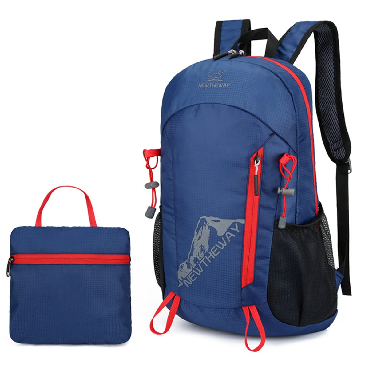 Hiking Backpack Ultralight Foldable Backpack Travel Camping Daypack Outdoor Sports Backpack Dark Blue