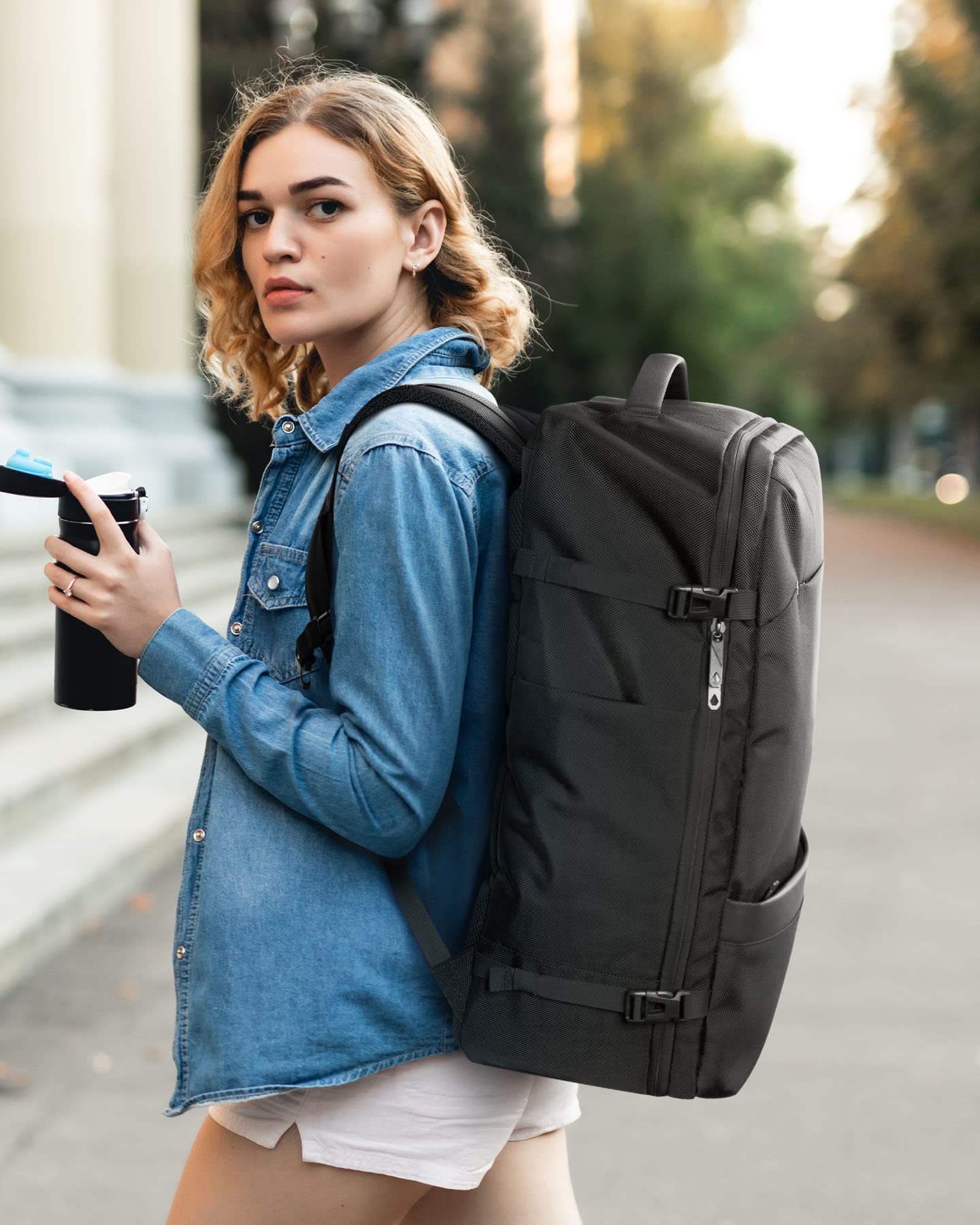 Inateck 42L Carry On Travel Backpack, Airline Approved Extra Large Cabin Luggage Backpack for women men Fit 15.6 Inch Laptop Notebooks for Weekender