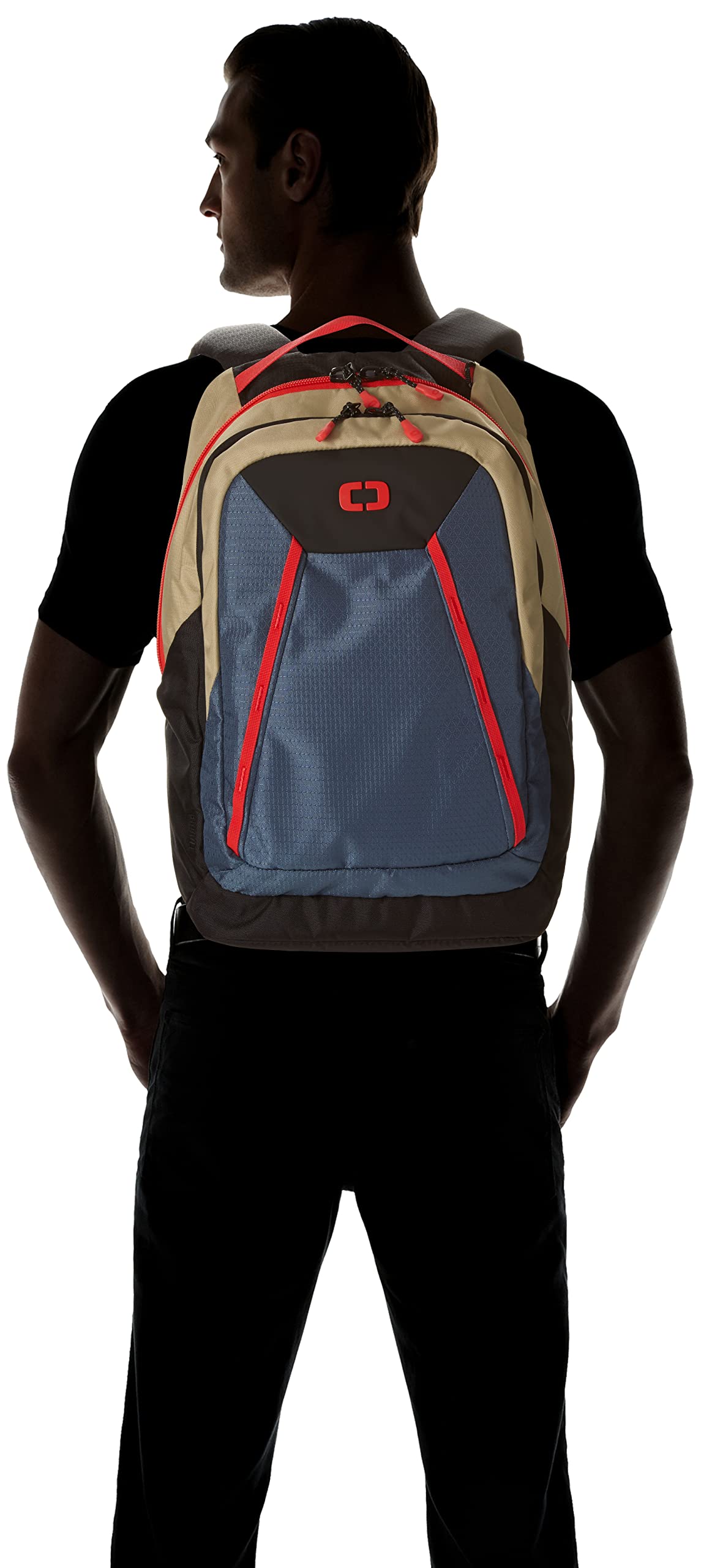 OGIO Bandit Pro Backpack, Tan/Blue/Red, 20 Liter