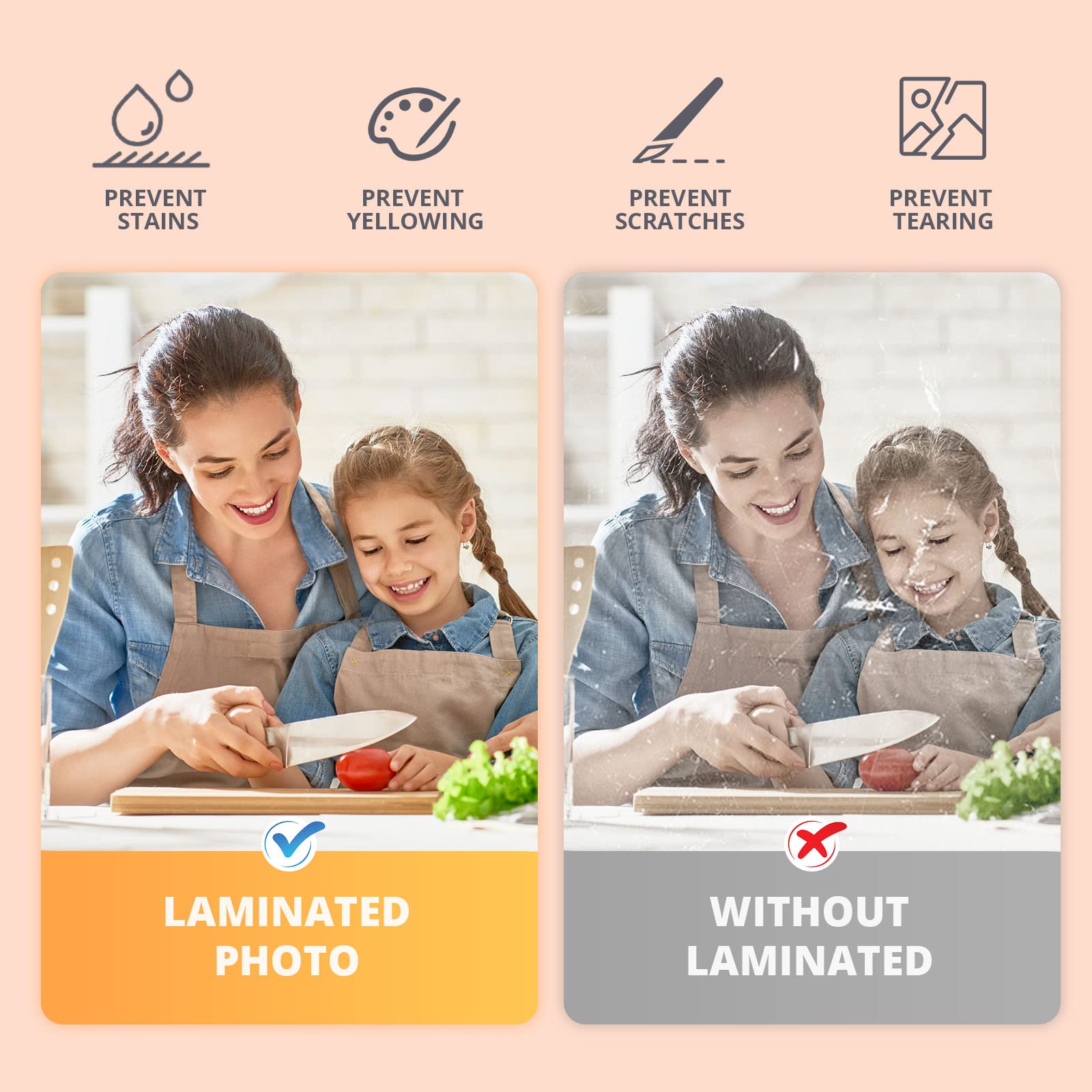 HTVRONT Clear Self-Adhesive Laminating Vinyl Roll-12"x30FT Non Thermal Laminating Film,No Machine Needed Clear Vinyl Laminate for Stickers