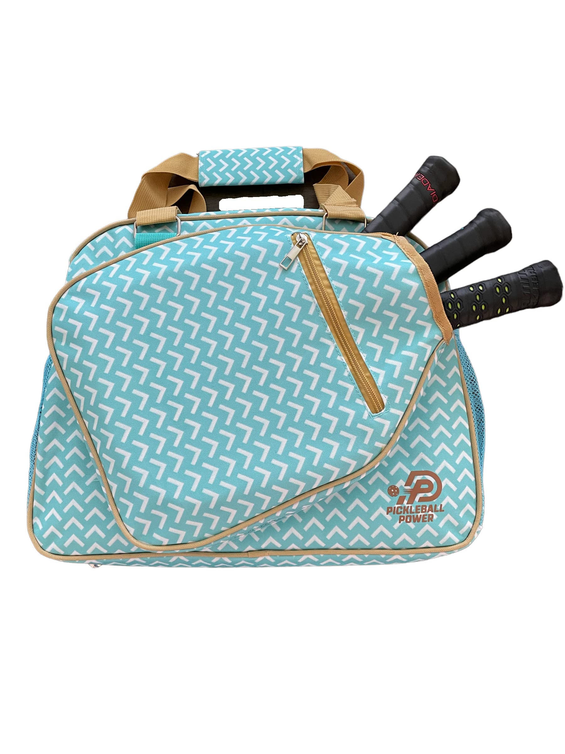 Pickleball - "Inspired" - Designer Women's Premium Side-Pocket Duffle Bag | Made Exclusively For Pickleball! | Includes a "Fitted" Paddle Case Designed To Store And Protect Your Paddles.