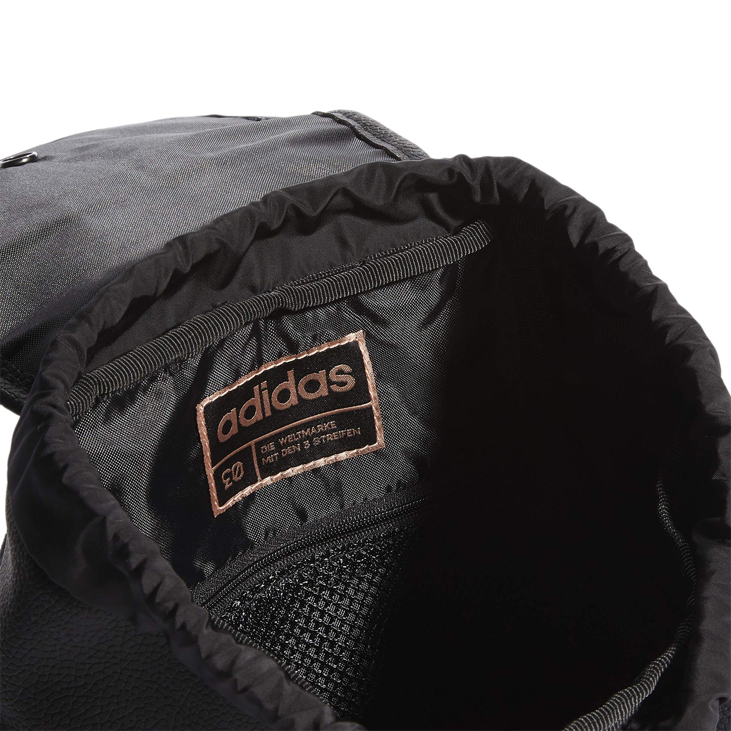 adidas Premium Mini Backpack, Black PU Leather/Rose Gold, One Size