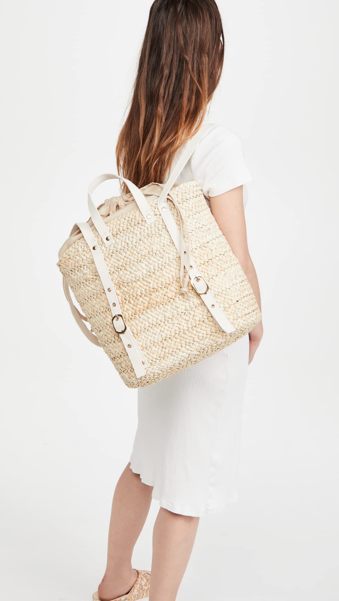 L*Space Women's Summer Days Backpack, Natural, Tan, One Size