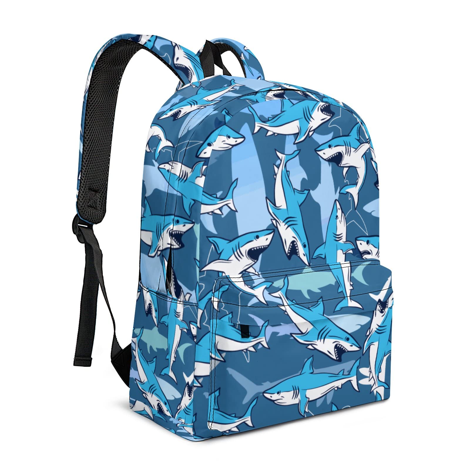 Shark Backpack Classic Shark Bookbag,Gradient Shark Laptop Bag with Multiple Pockets,Durable Shoulders Backpack (Gradient Shark)