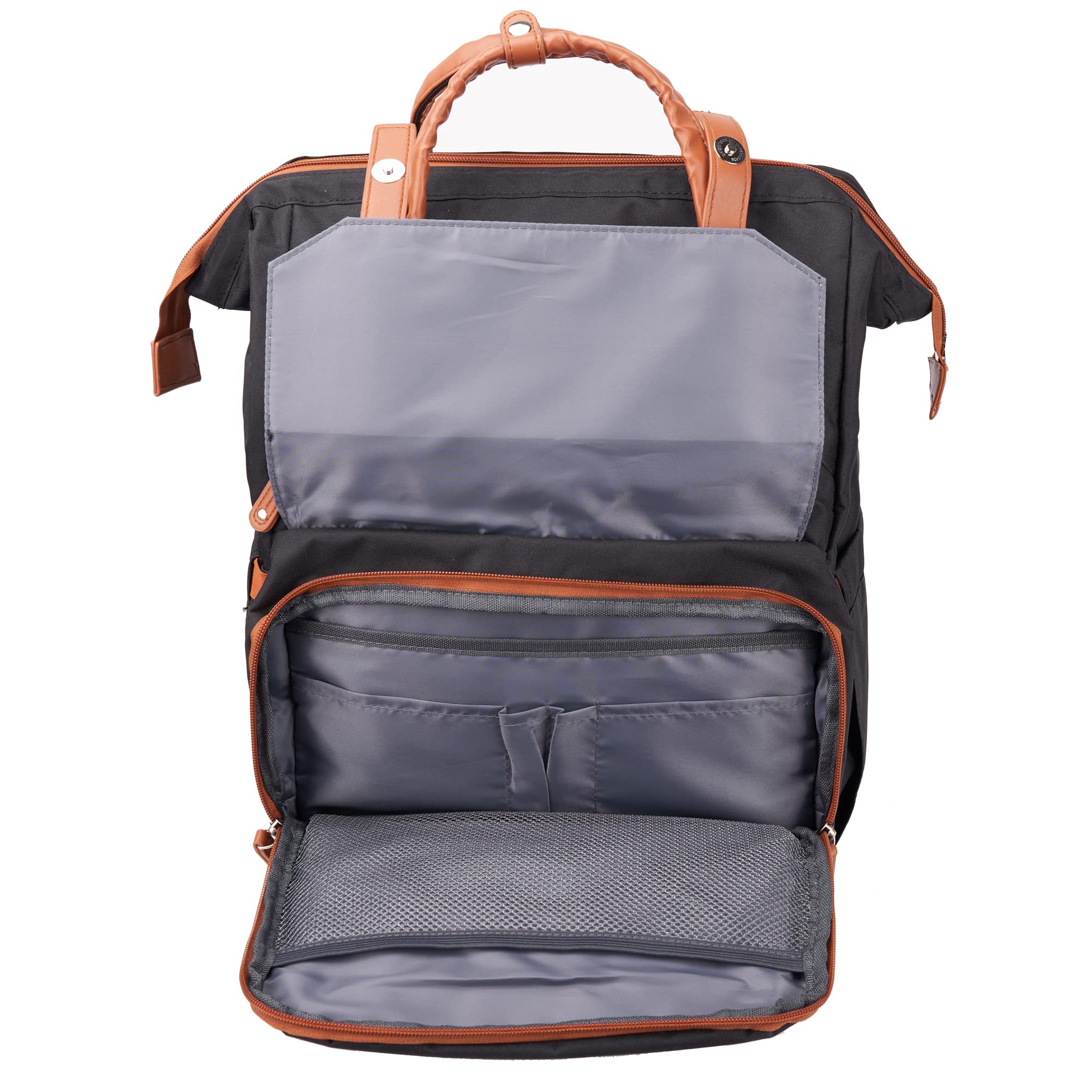 Erihop College Laptop Backpack Women 17 Inch Laptop Bag, Black