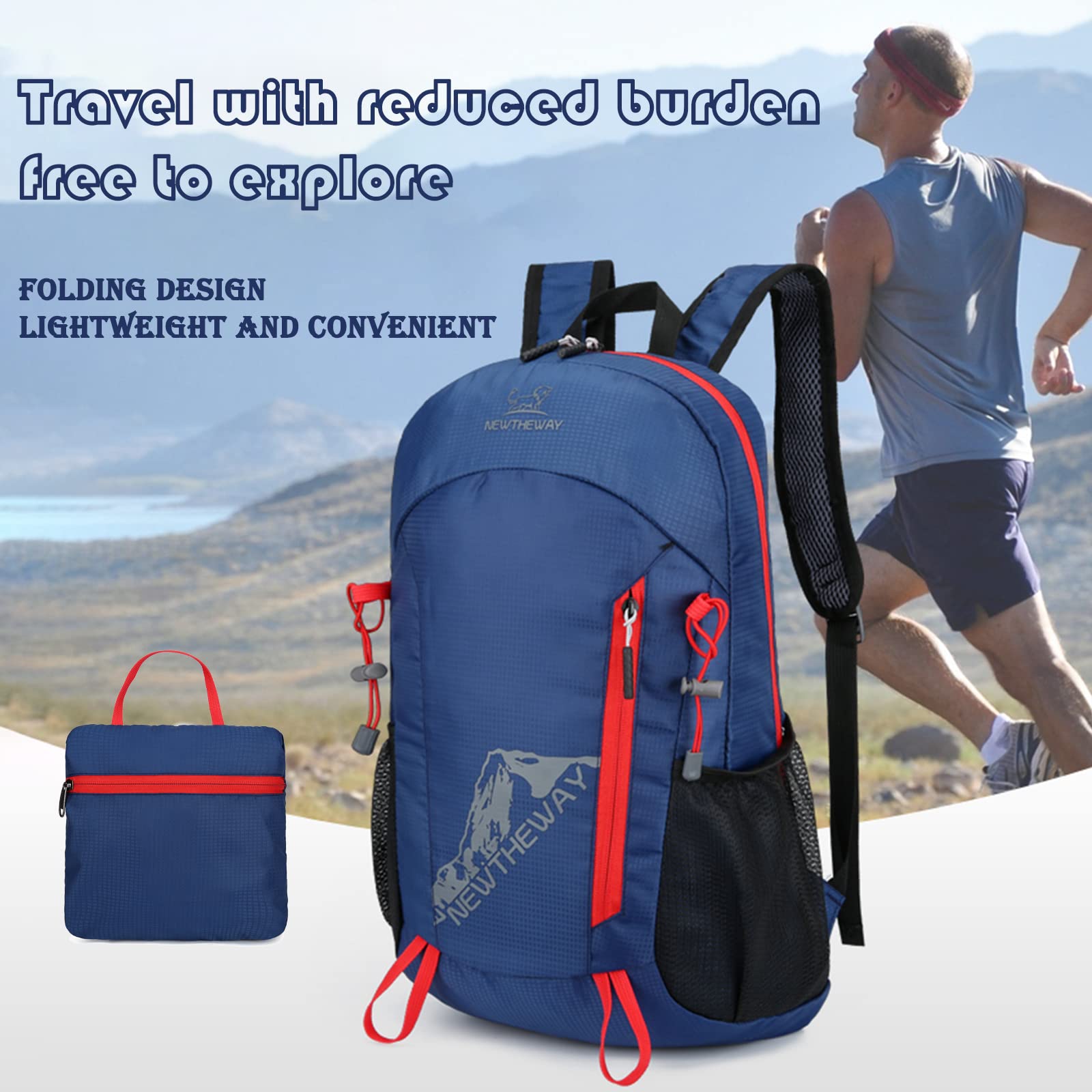 Lywencom Hiking Backpack,20L sports lightweight folding waterproof ultra-light backpack suitable for outdoor camping picnic