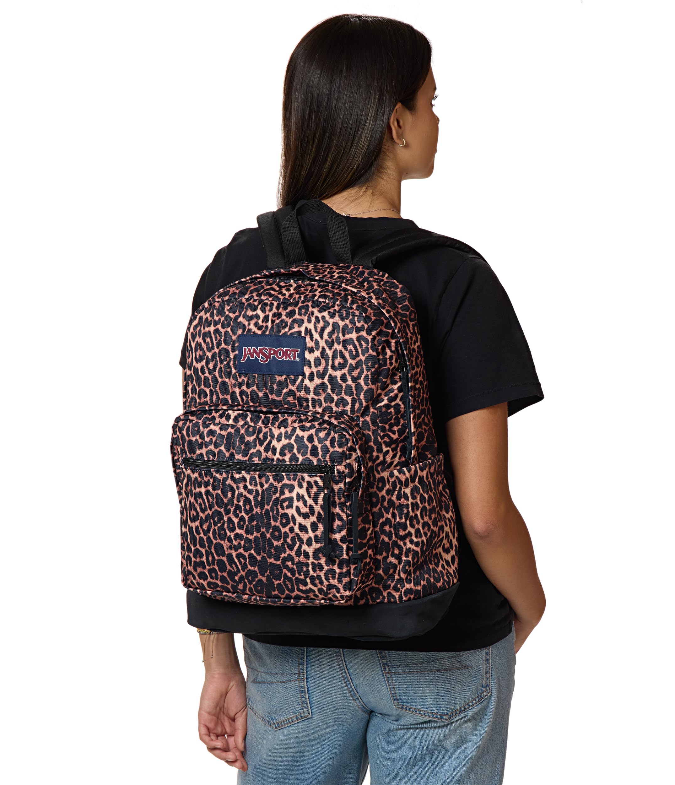JanSport Right Pack Backpack - School, Travel, Work, or Laptop Bookbag with Leather Bottom, Hydrangea